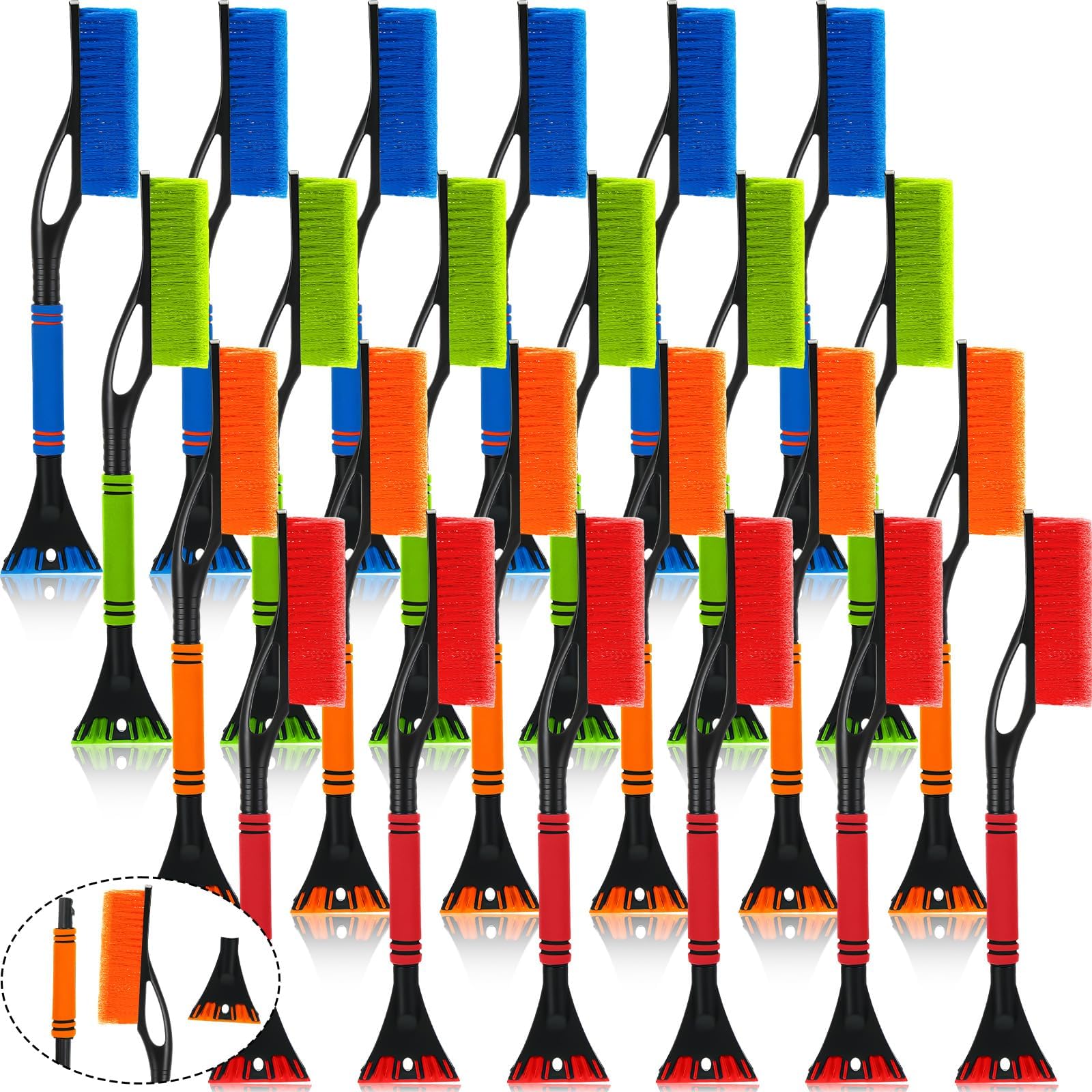 Amazon.com: Uiifan 12 Pcs 24" Snow Brush and Ice Scrapers for Car ...