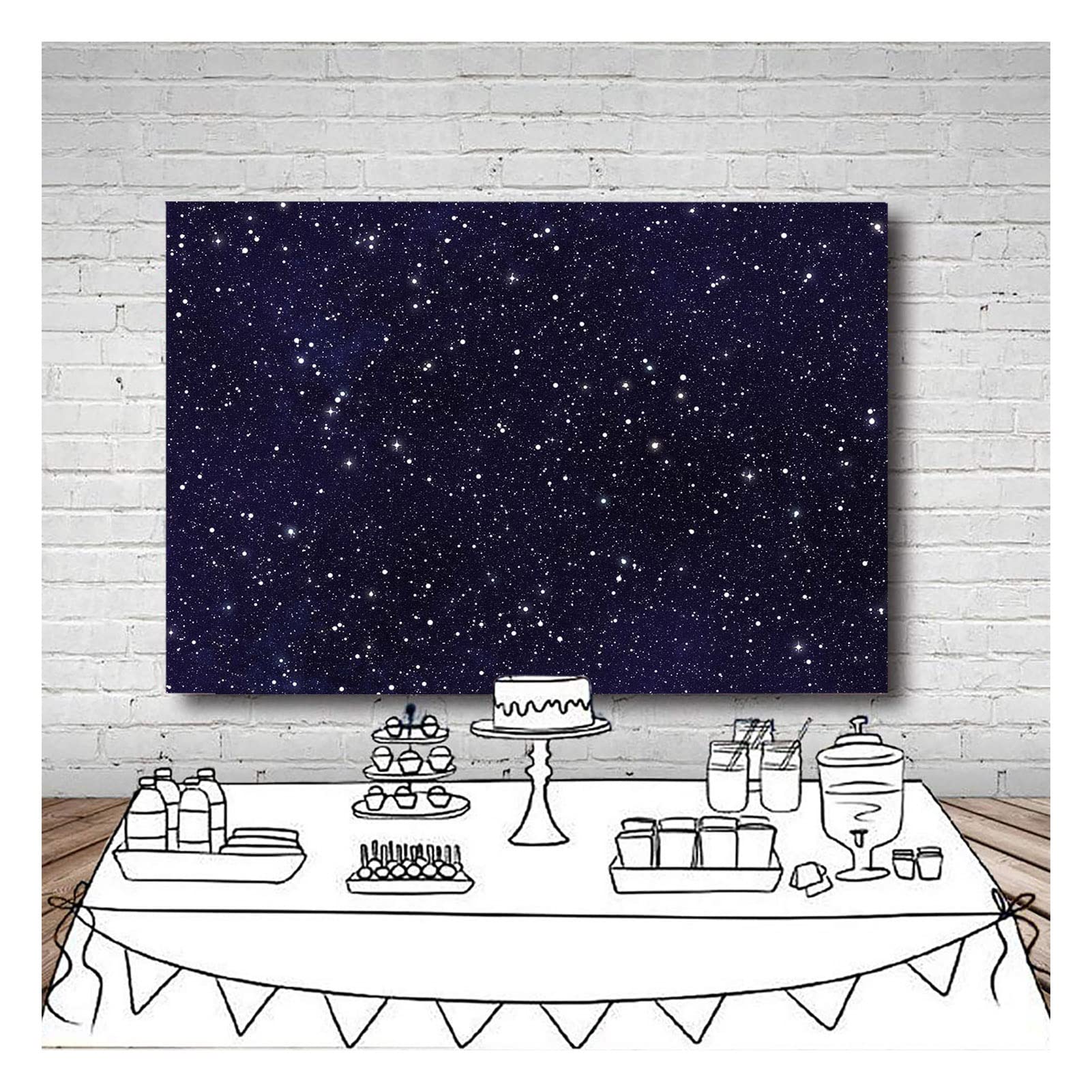 Night Sky Starry Backdrop 5x3ft - Galaxy Universe Photo Background For ...