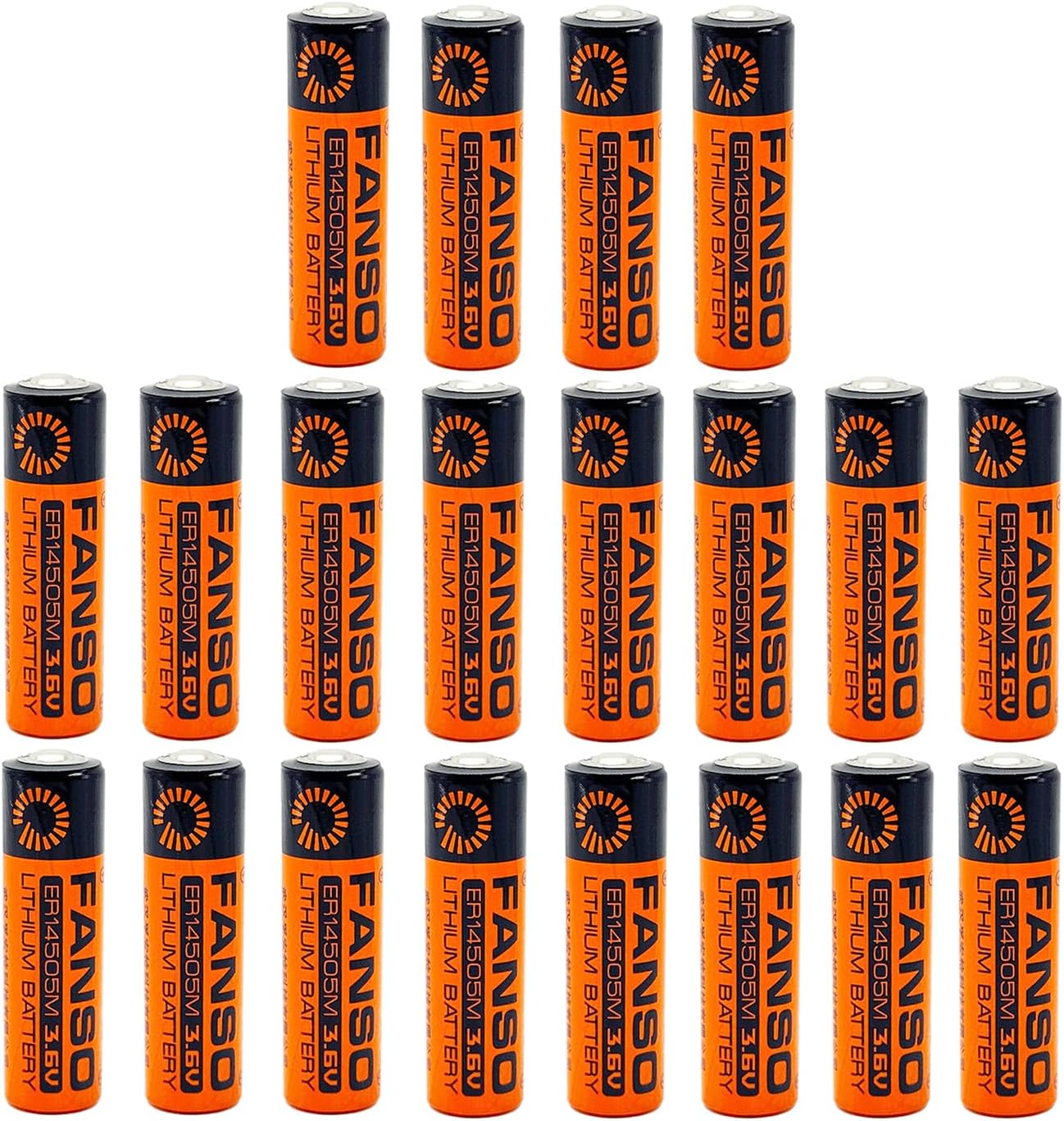 Amazon.com: GRE-Energy 20 Pack ER14505M 3.6V Lithium Battery 2200mAh Li-SOIC2 Batteries for ...