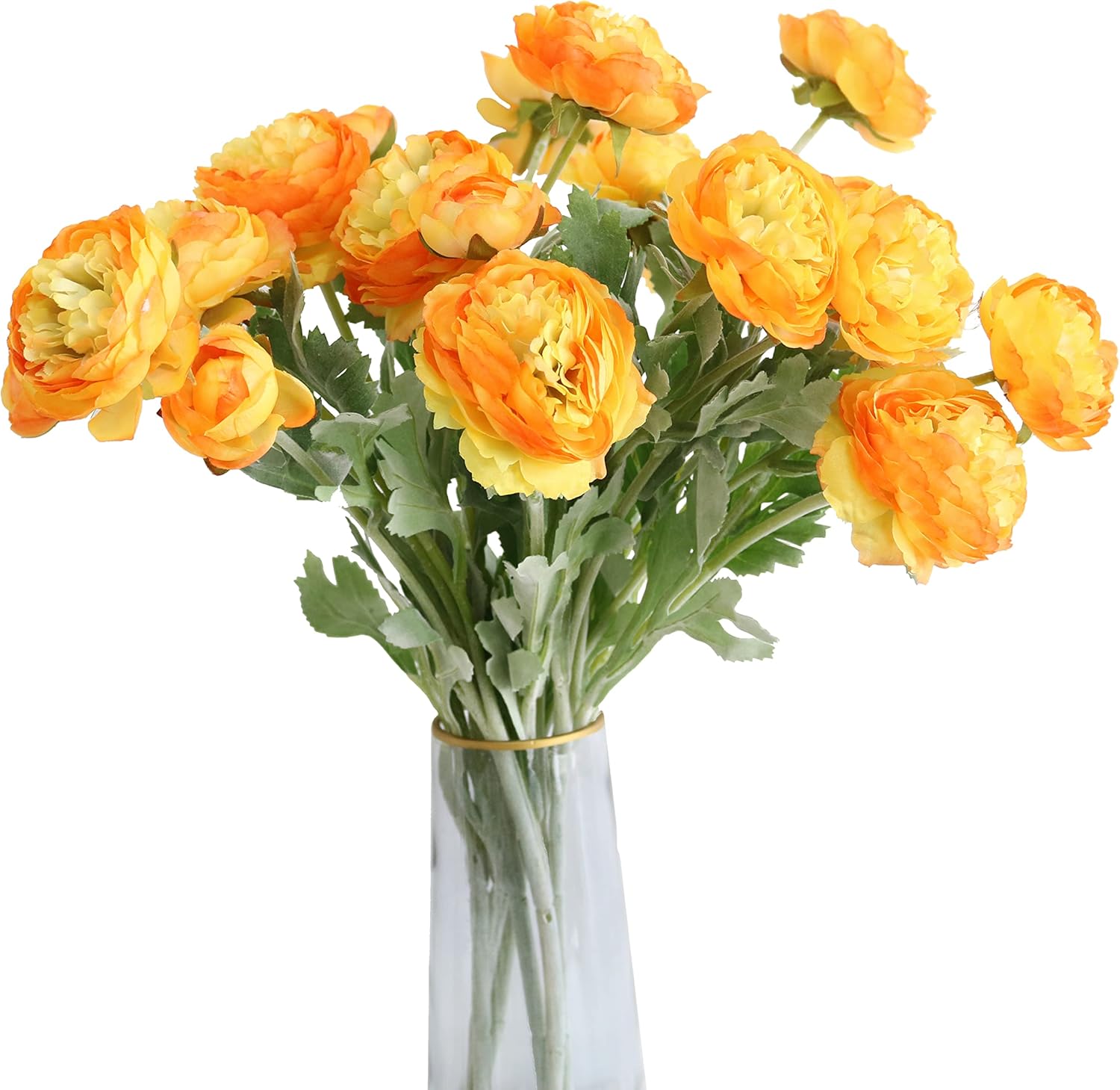 Amazon.com: 6PCS Artificial Ranunculus Flowers with Real Touch Stem ...