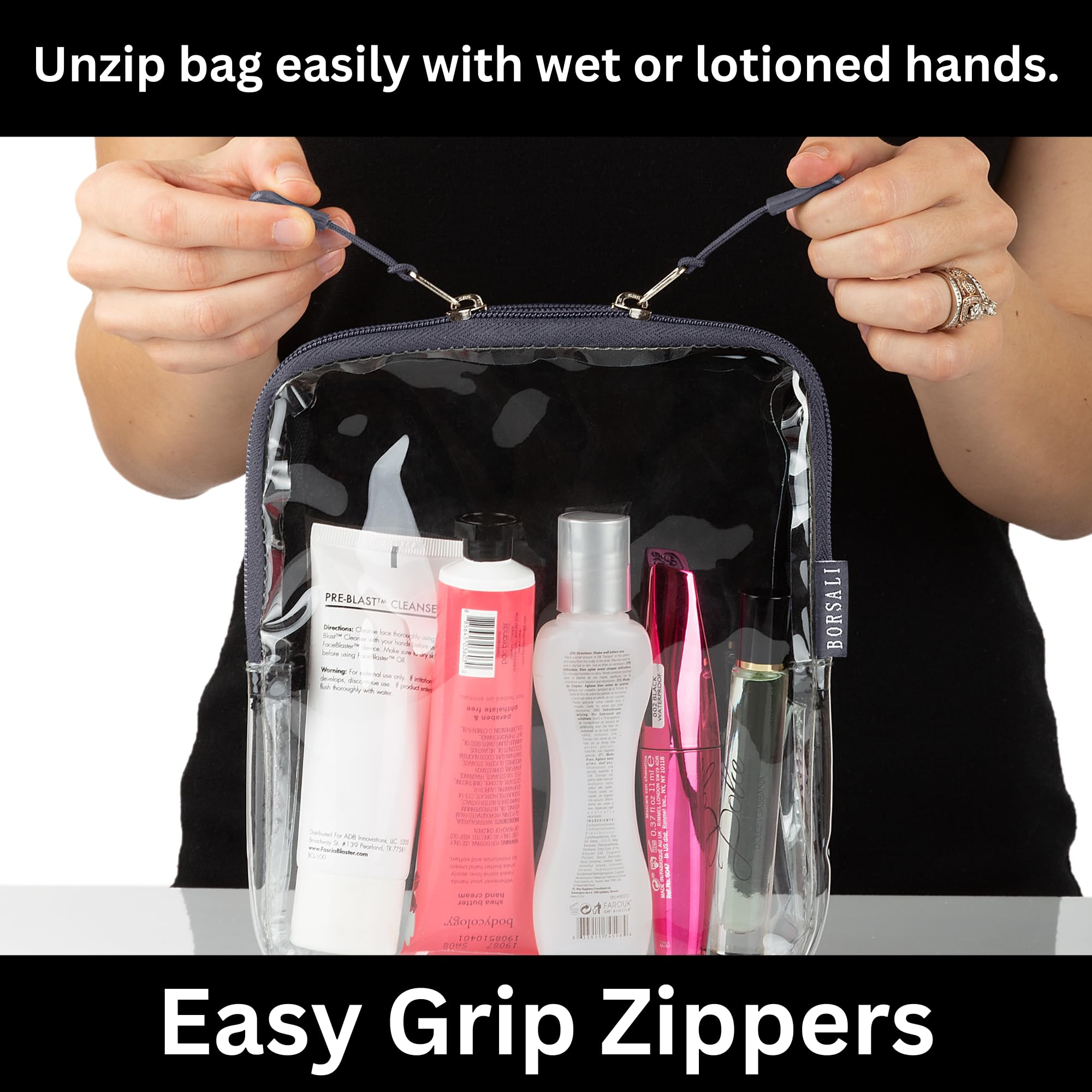 Snapklik.com : BORSALI TSA-Approved Quart-Sized Bag For Carry-on Travel ...
