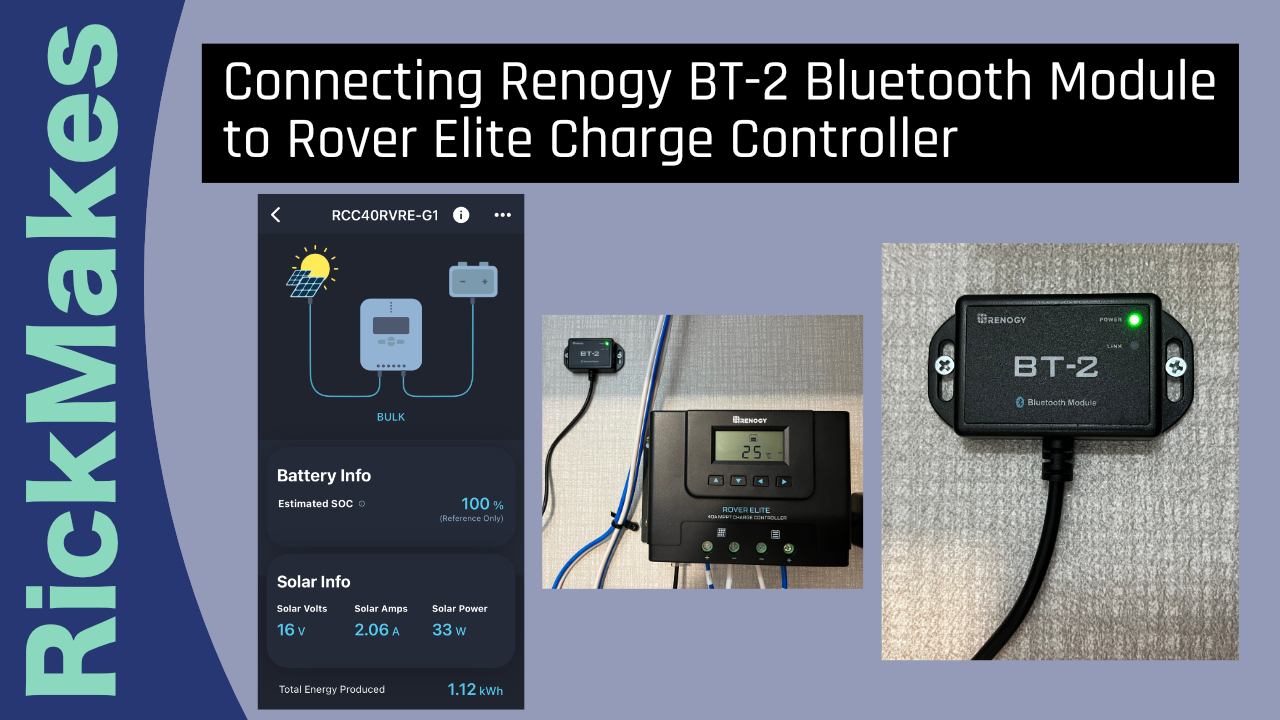 Watch Connecting Renogy BT-2 Bluetooth Module to Rover Elite Charge ...