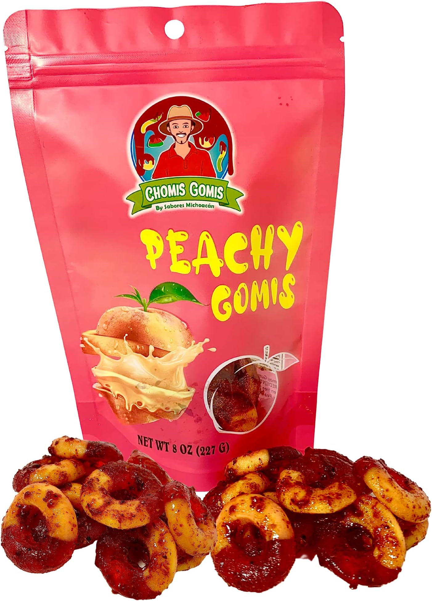 Amazon.com : Chomis Gomis Candy Chamoy Gummy (Peach) : Grocery ...