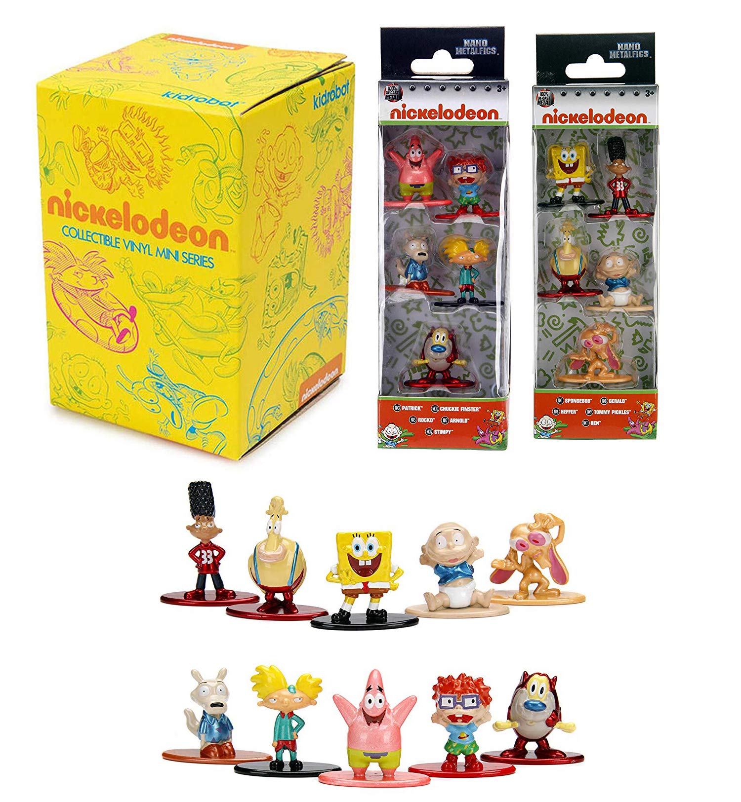 Buy Nano retro 90's Figures Nick cartoon Character 10 metal figures ...