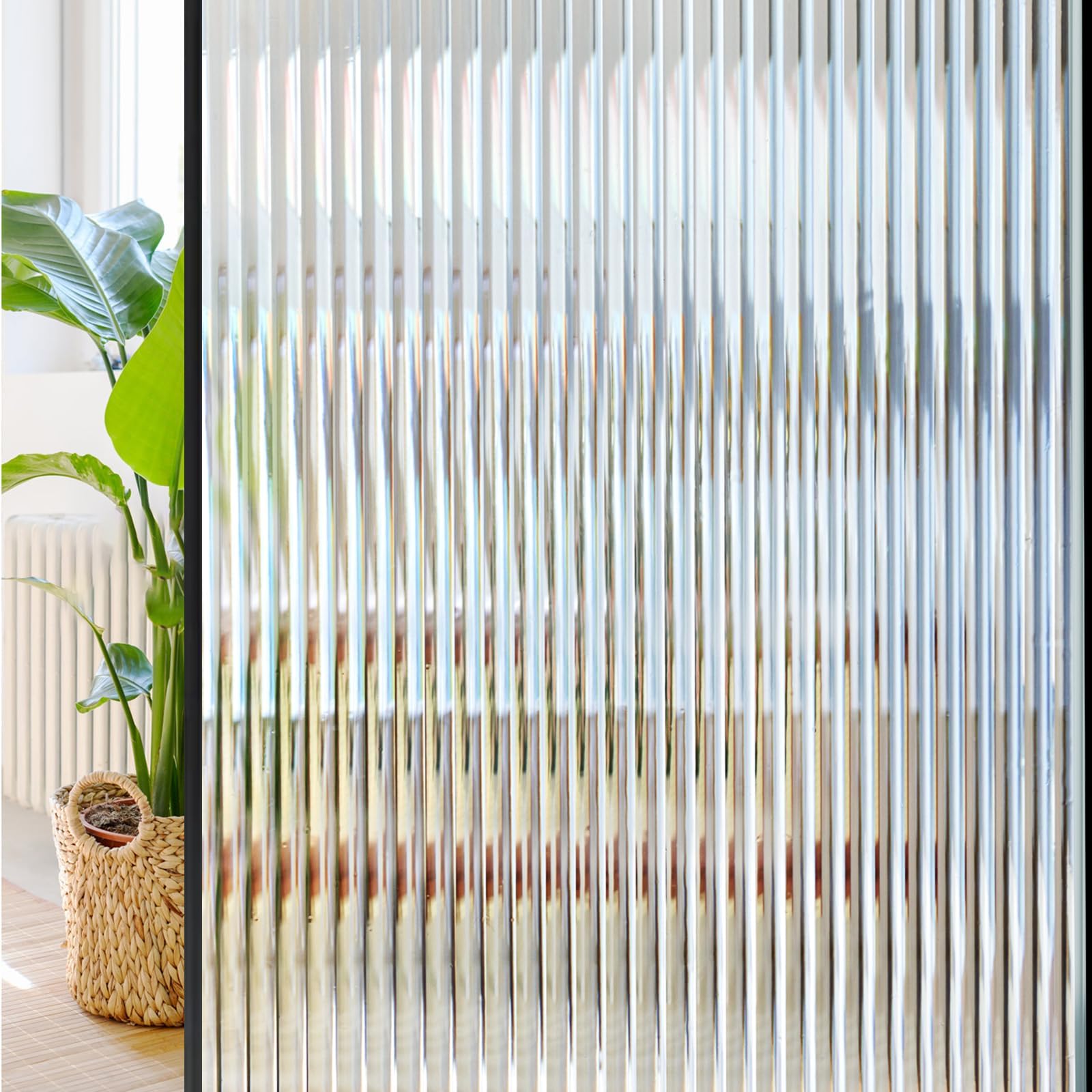 Amazon.com: Windimiley Reeded Glass Window Privacy Film: 3D Fluted ...