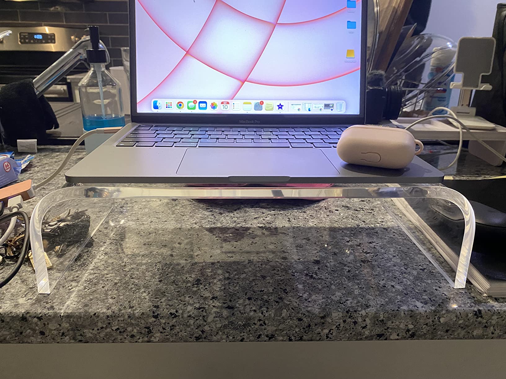 Amazon.com: Clear Acrylic Stand for Computer Laptop TV, Display Risers ...