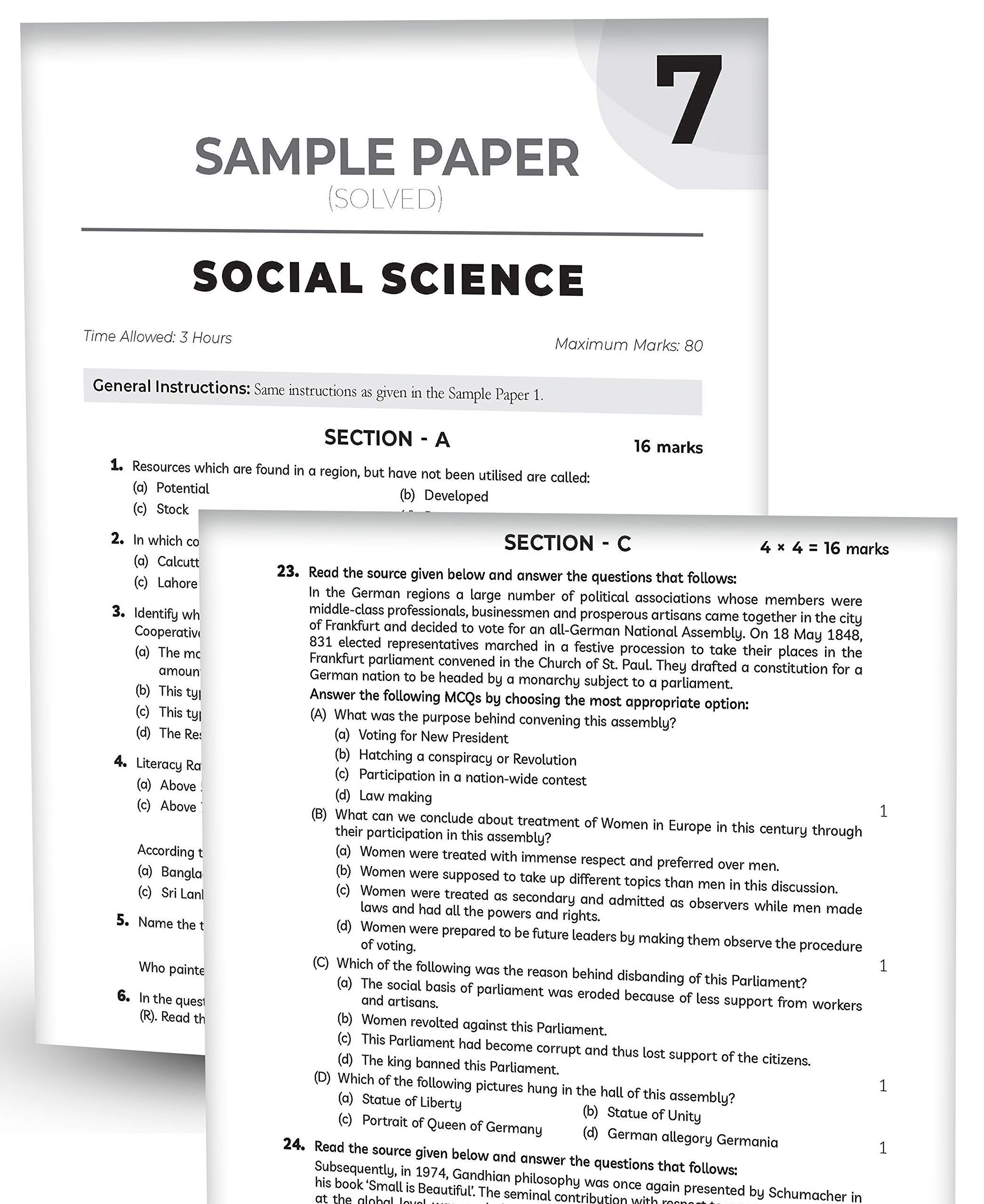 Buy Educart CBSE Class 10 Social Science Sample Question Papers For ...