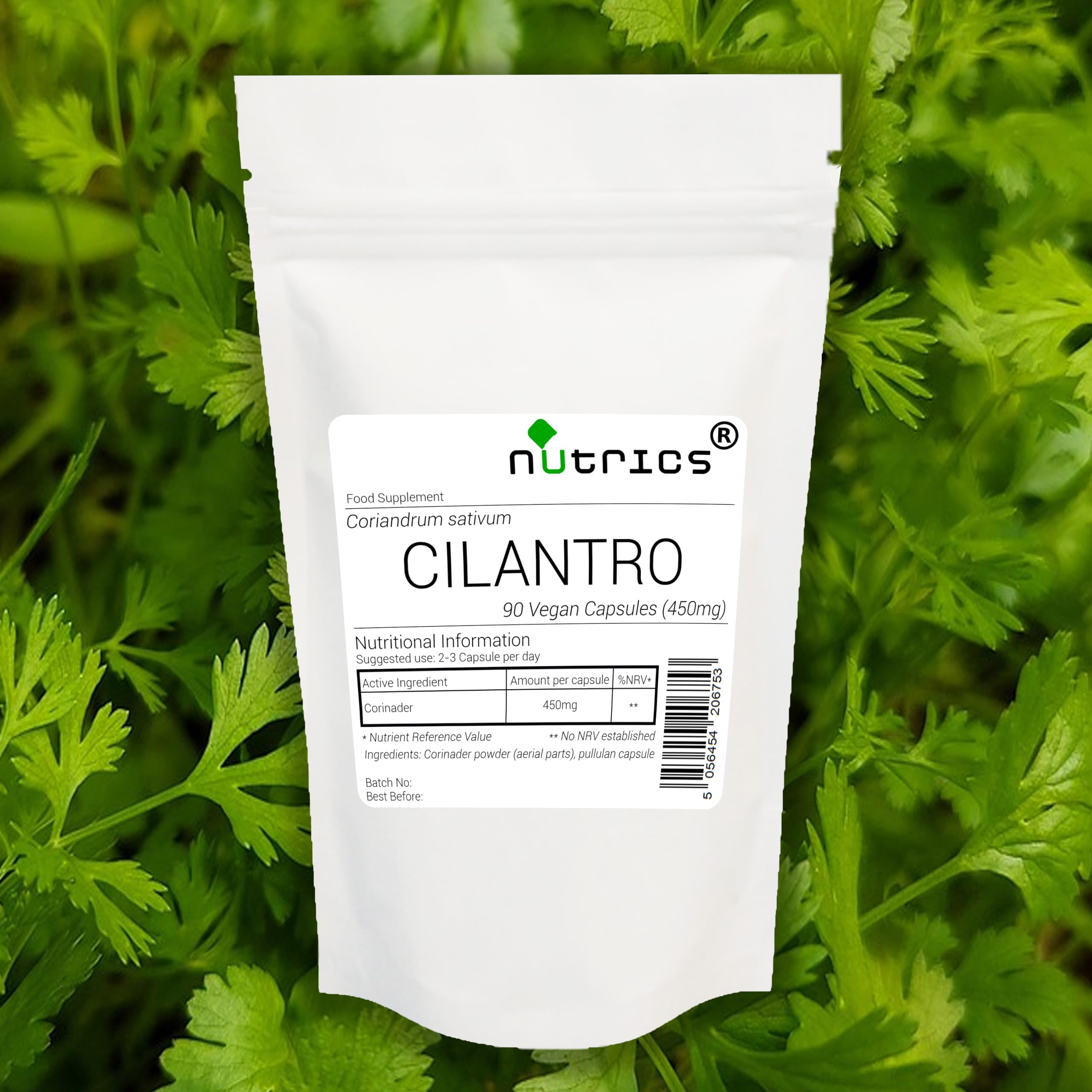 Nutrics® 450mg Cilantro Coriander V Capsules - Supplement - Suitable ...