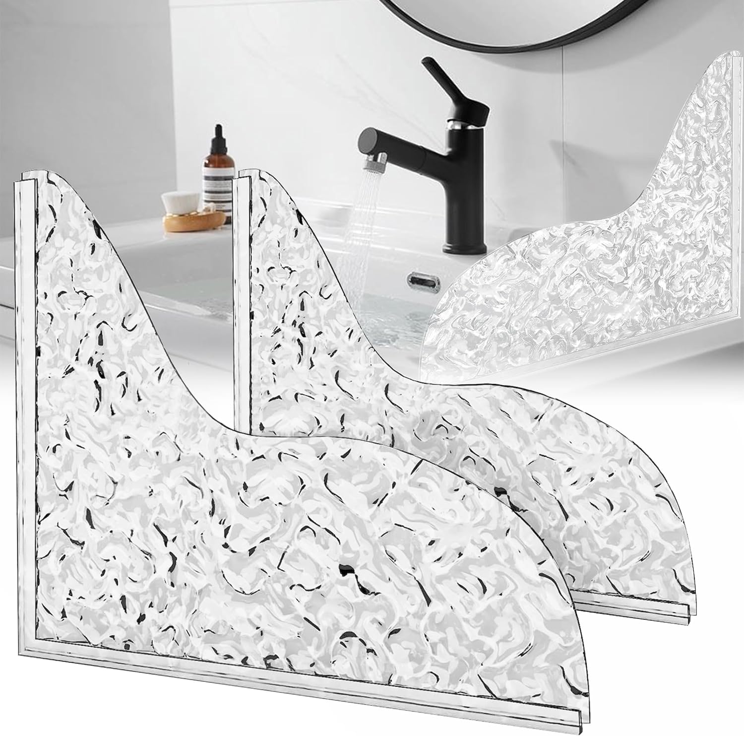 Amazon.com: Caliee Bath Shower Splash Guard Water Ripple Shower Splash ...