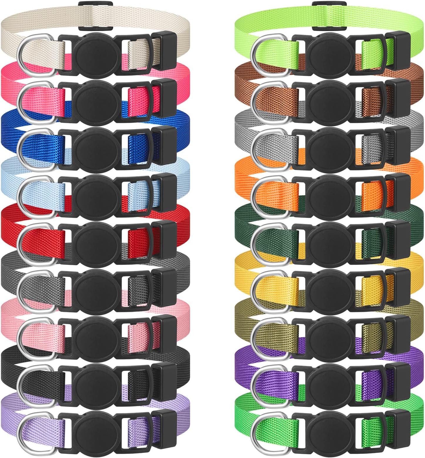Amazon.com : LAFAYI 18 Pcs Breakaway Pet Collars,Safety Buckle for ...