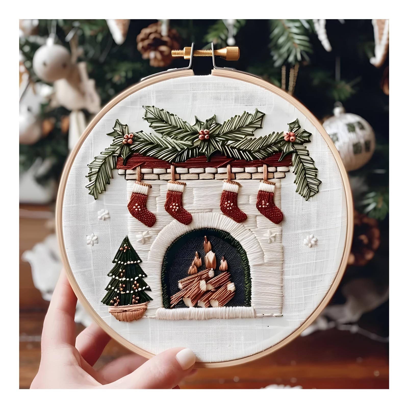 Amazon.com: Atlodas Christmas Embroidery KIT, Christmas Gnomes ...