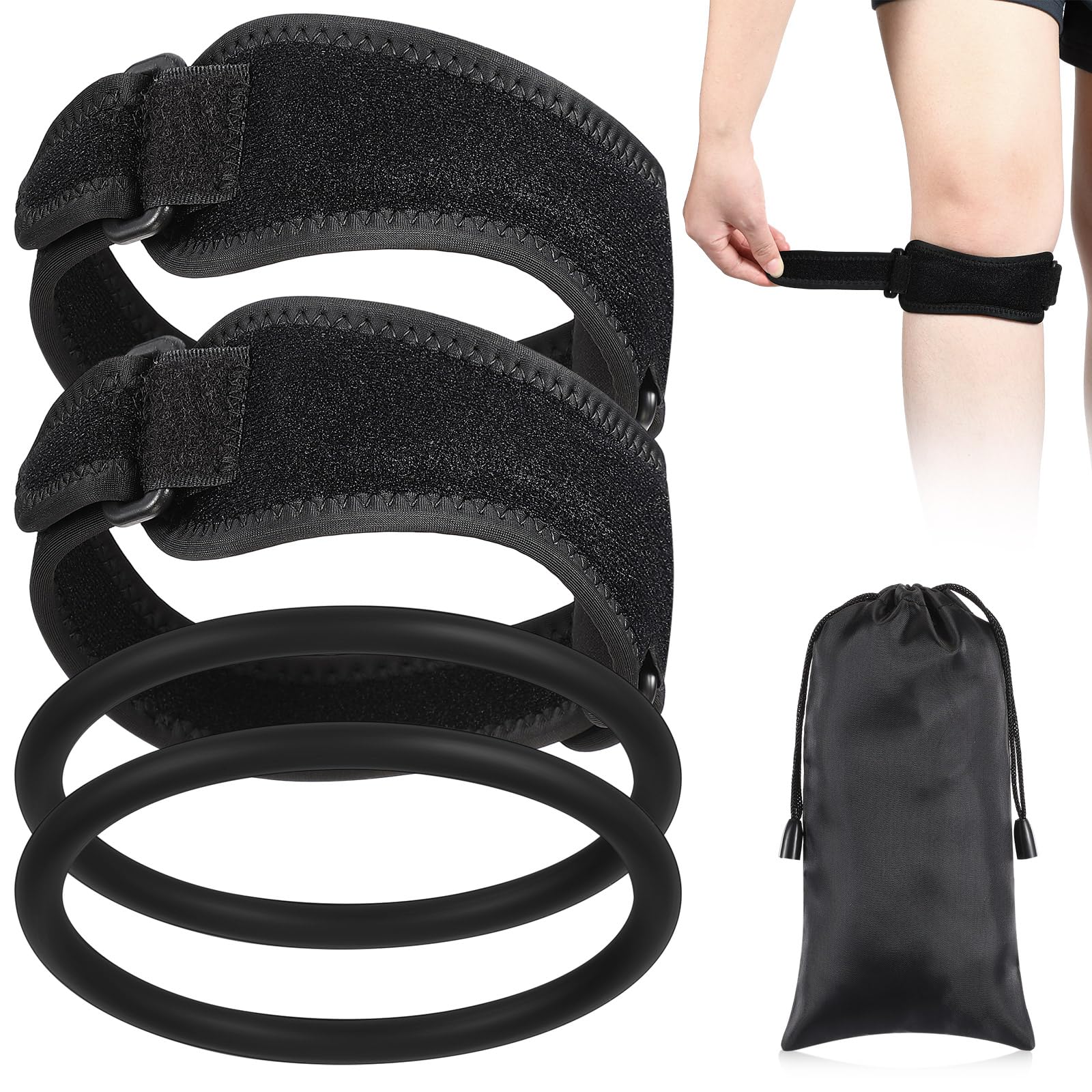 Amazon.com: Motionchic 2 Set Patella Bands Basketball Patella Tendon ...