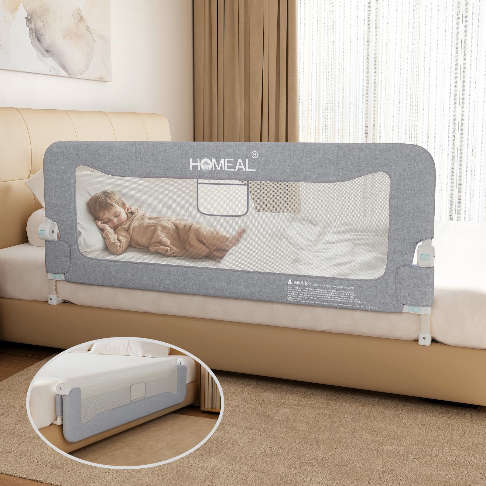 Amazon.com: FigTime Bed Rail for Toddlers, Baby Bed Rail Guard for Kids ...