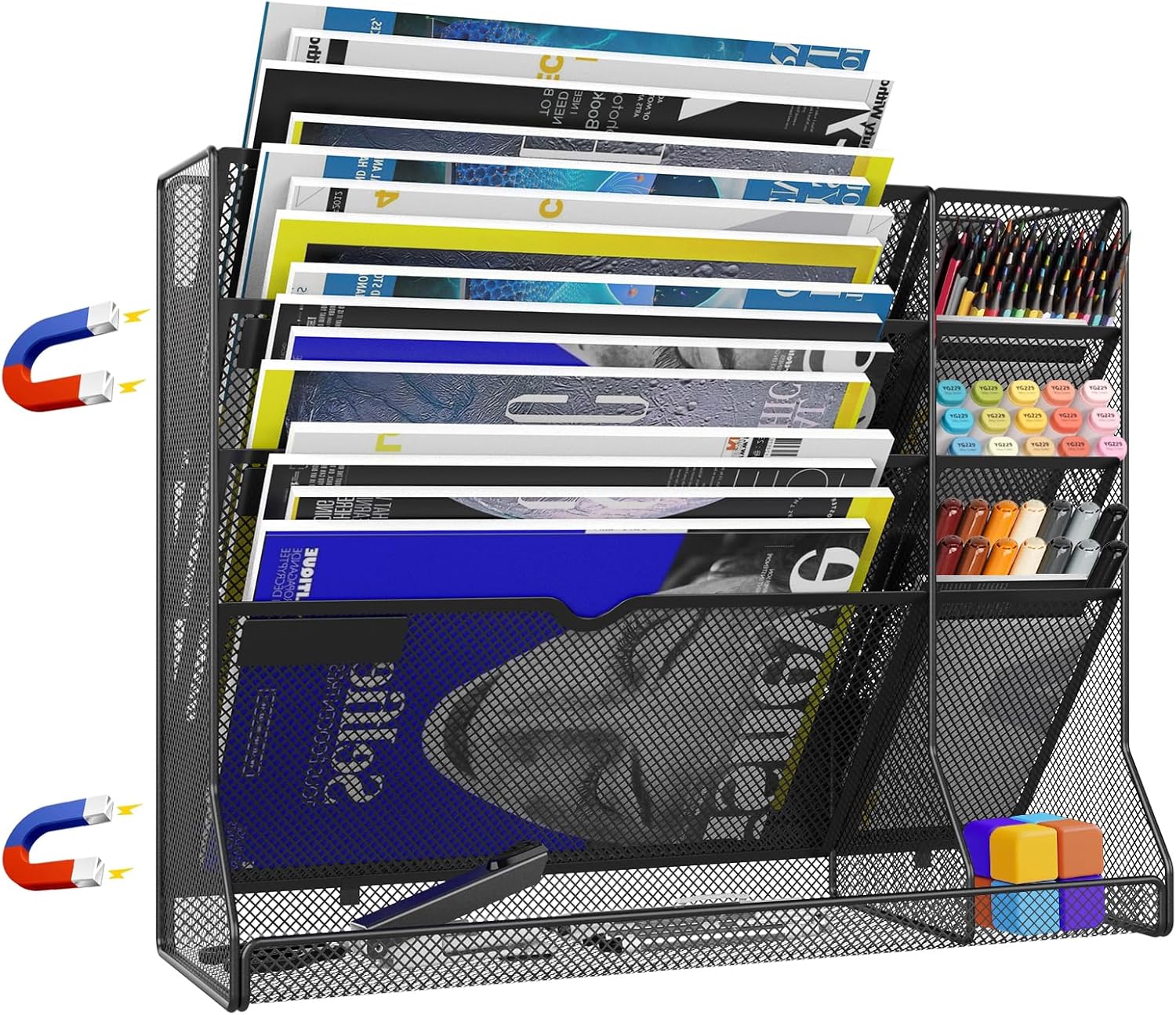 Amazon.com : KZWKRG 5 Tier Magnetic File Holder, Magnetic File ...