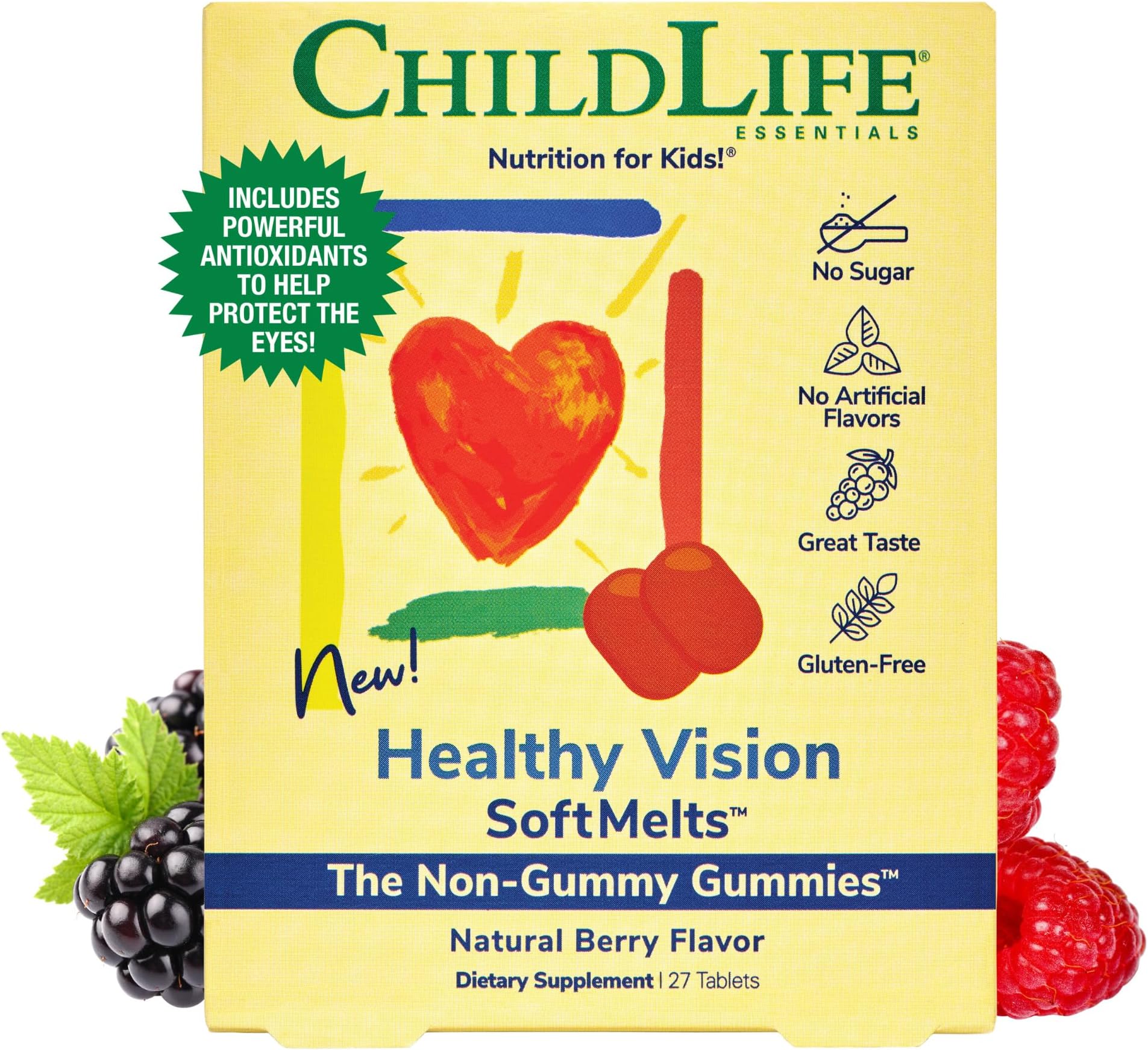 Amazon.com: CHILDLIFE ESSENTIALS Healthy Vision SoftMelts - Eye ...