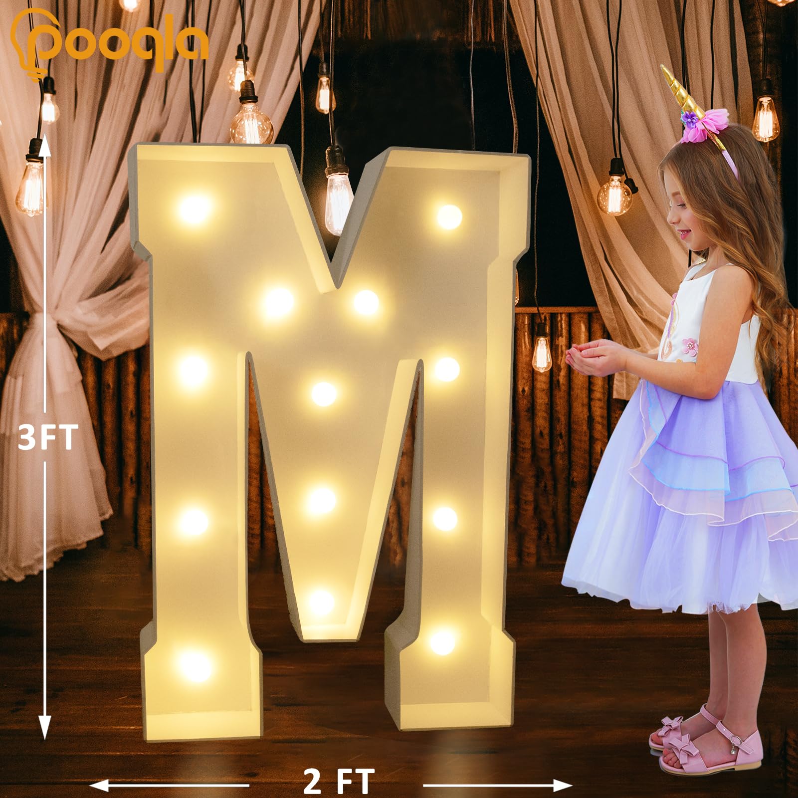 Snapklik.com : Marquee Letters, 3FT Light Up Letters, Giant Marquee ...