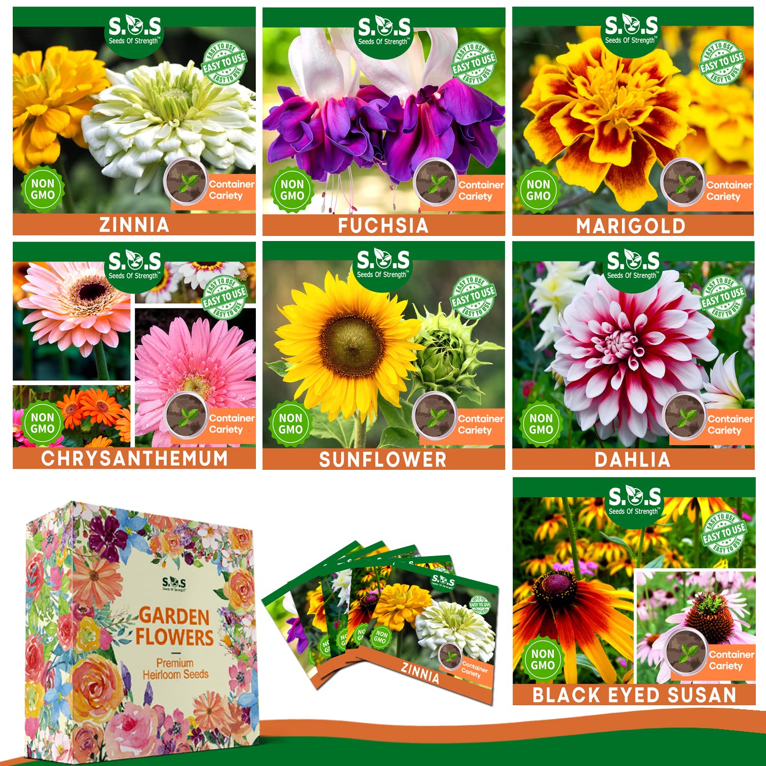 Wildflower Seed Packet Collection (7 Varieties of Flower Seed for ...