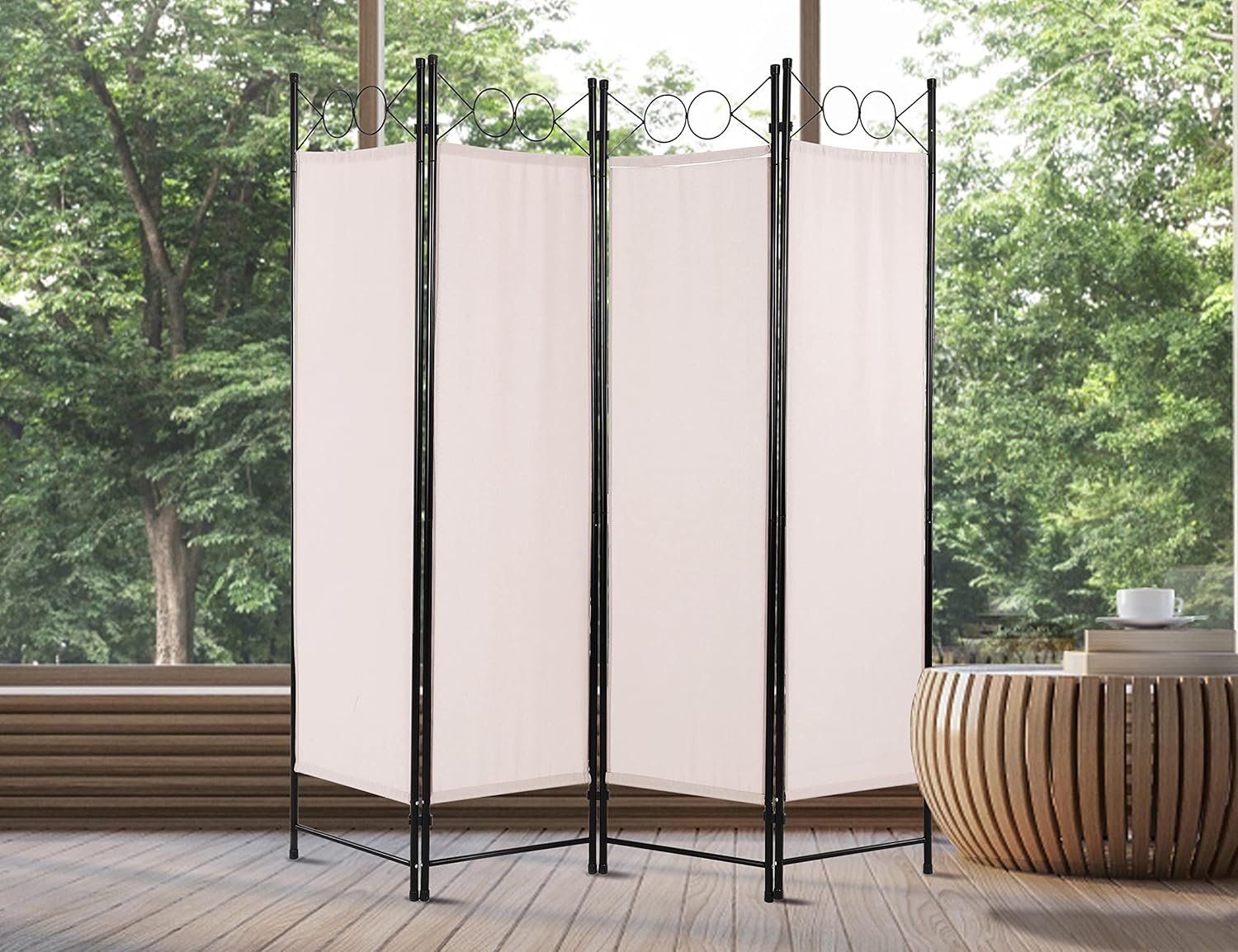 Amazon.com - 4 Panel Room Divider, Folding Portable Office Walls ...