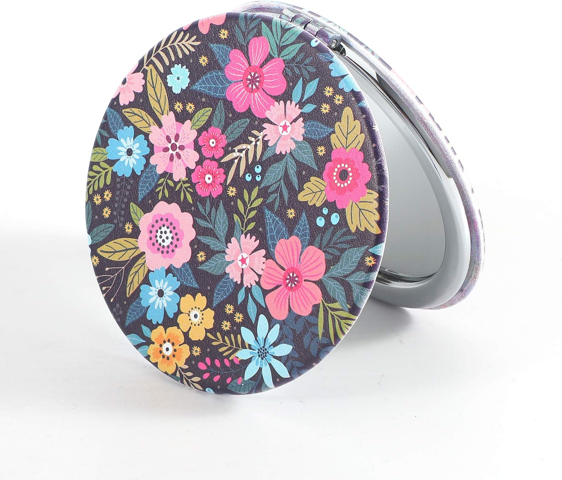 Amazon.com: Goshentech Retro Metal Compact Mirror Travel Portable ...