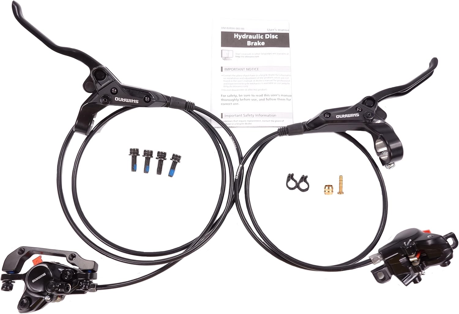 Amazon.com : SHIMANO M315 Hydraulic Disc Brake Set Front 800mm and Rear ...