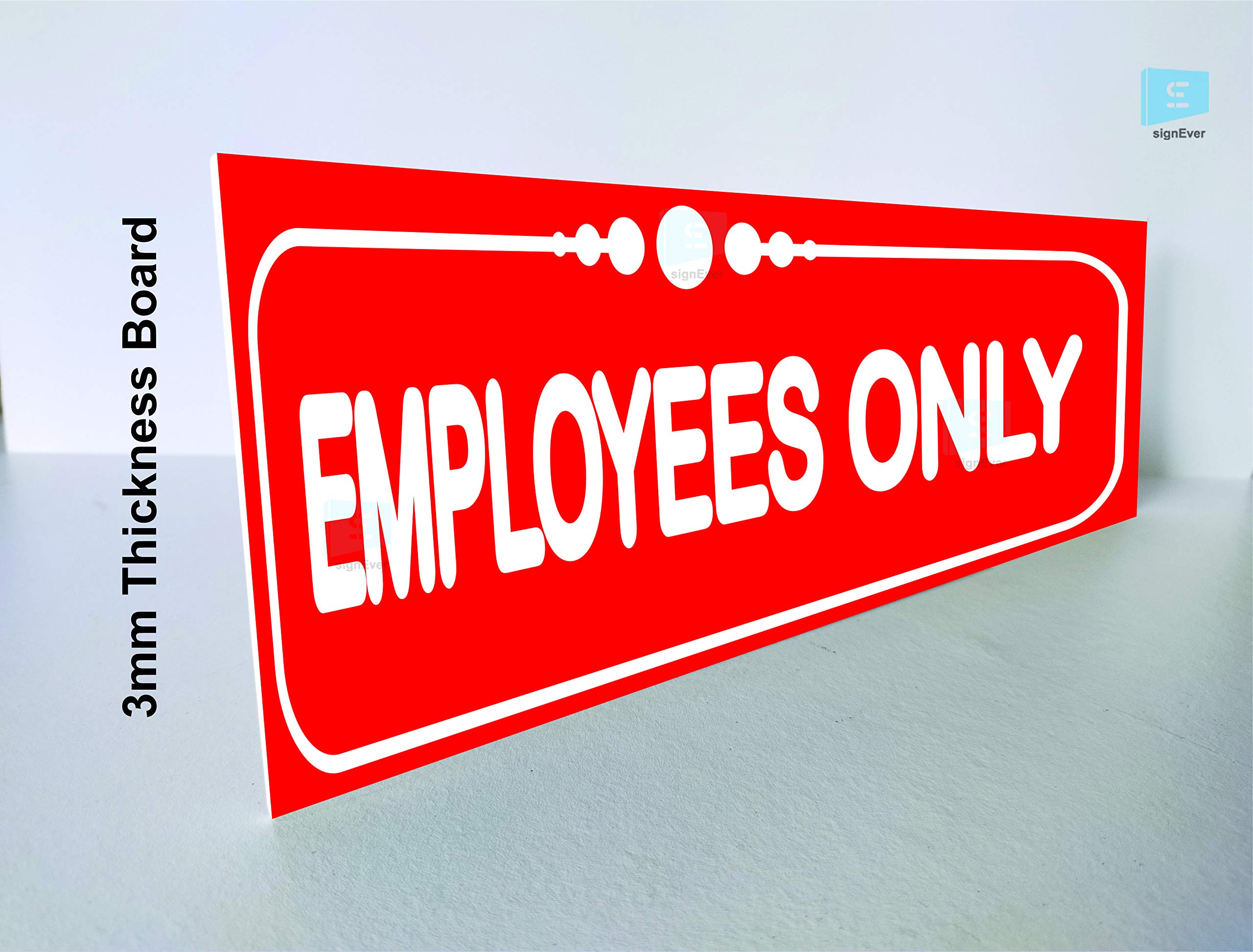 Buy SIGN EVER Employees Only Sign Board For Office Bank Factory ...