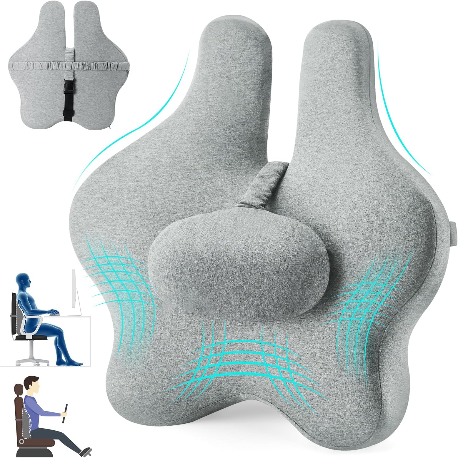 Amazon.com: HOMBYS Lumbar Support Pillow for Recliner Chair with ...
