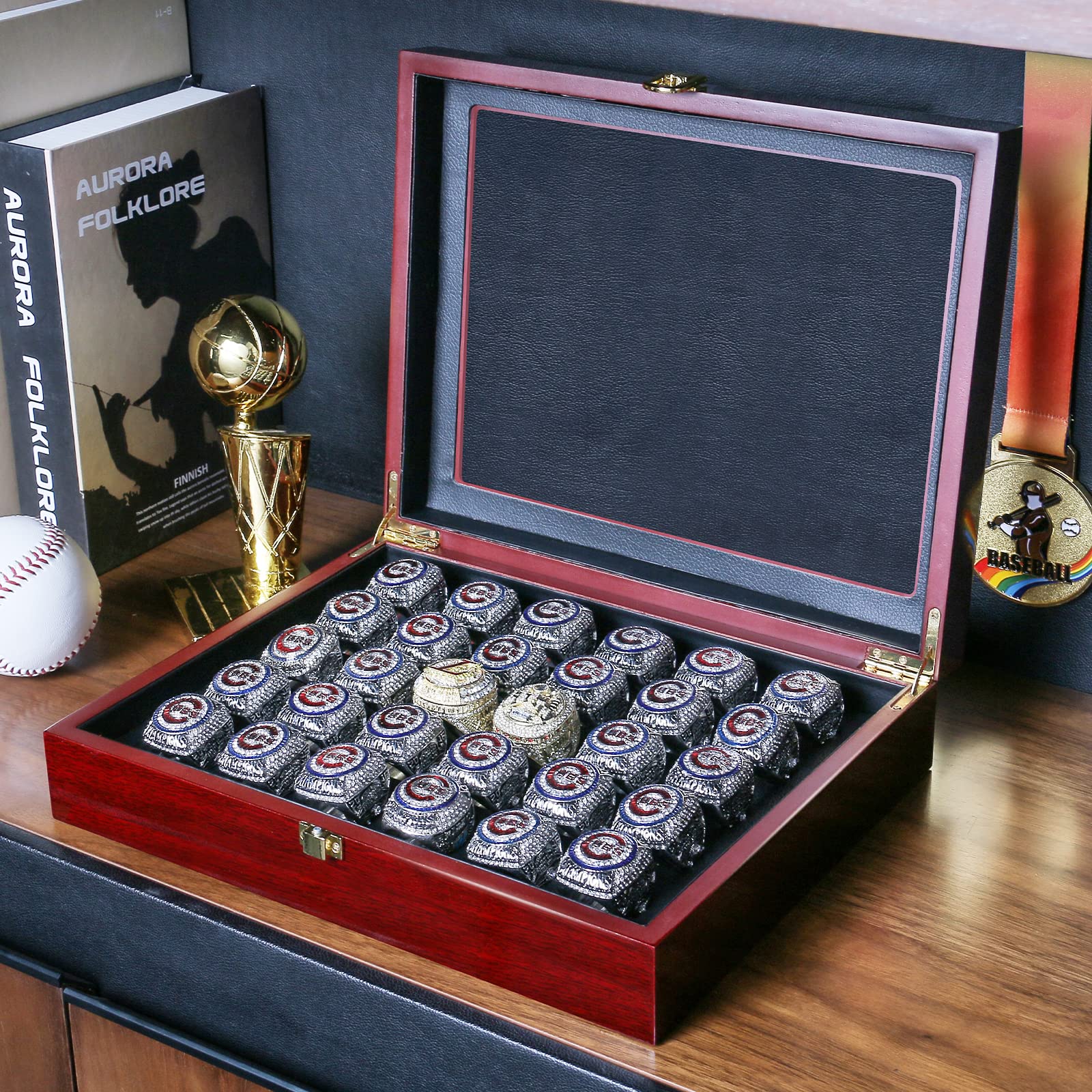 Snapklik.com : Ring Display Case Championship, Sports Baseball Ring ...