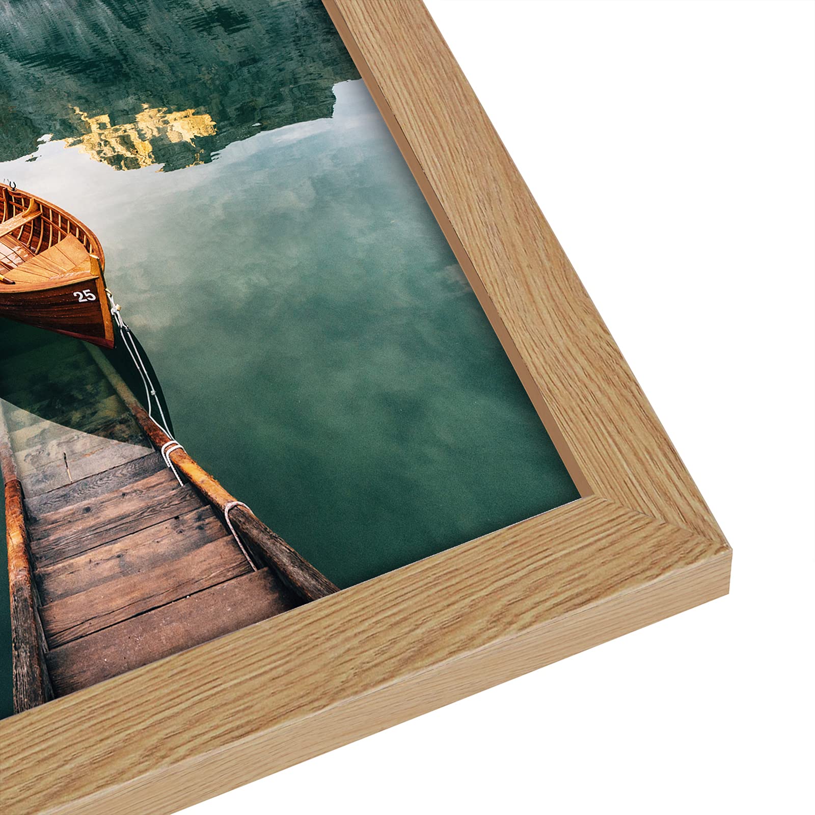 Americanflat 12x18 Oak Picture Frame - Composite Wood with Shatter ...
