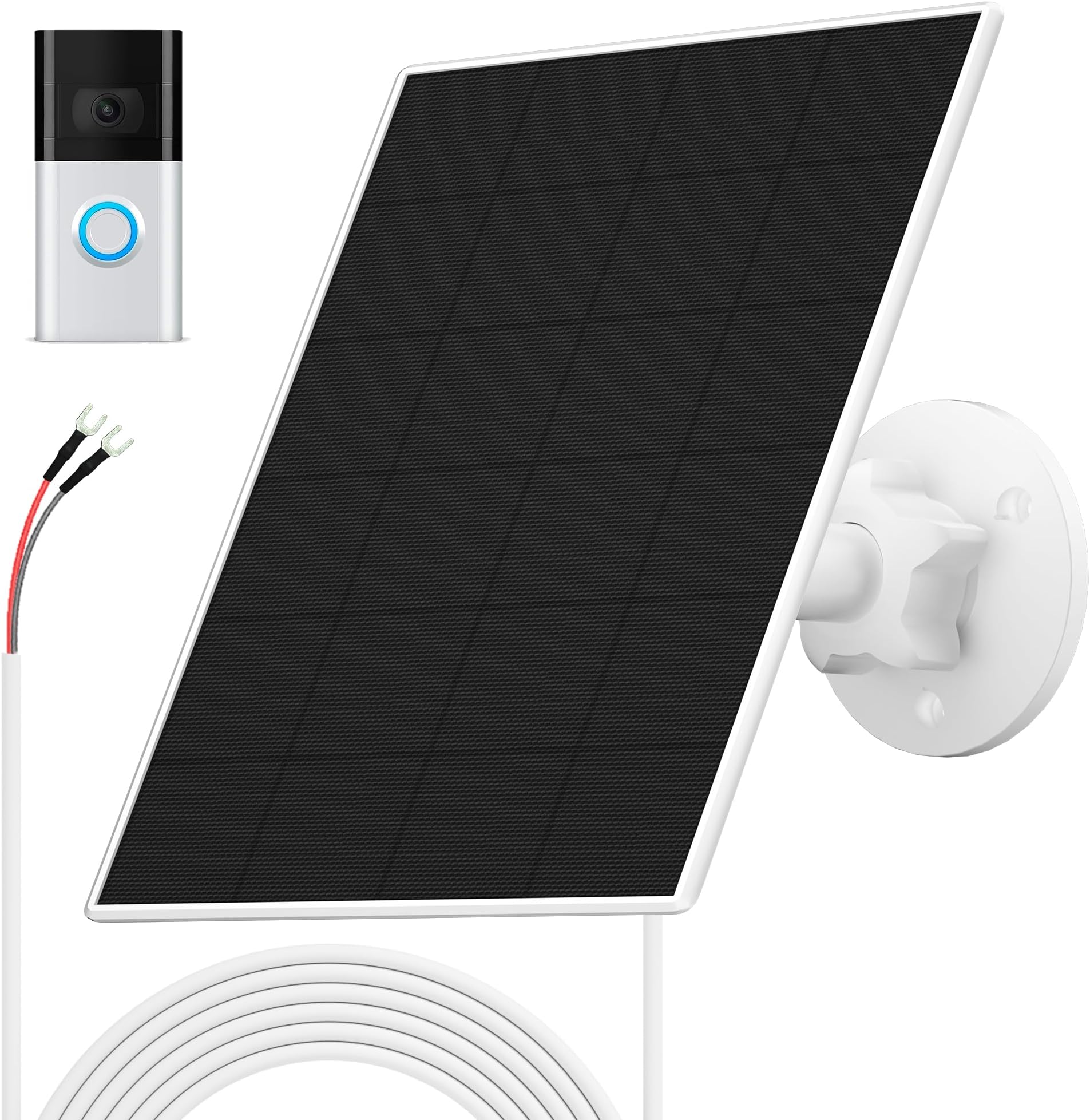 Amazon.com : Solar Panel for Ring Doorbell, 5W Solar Charger Compatible ...