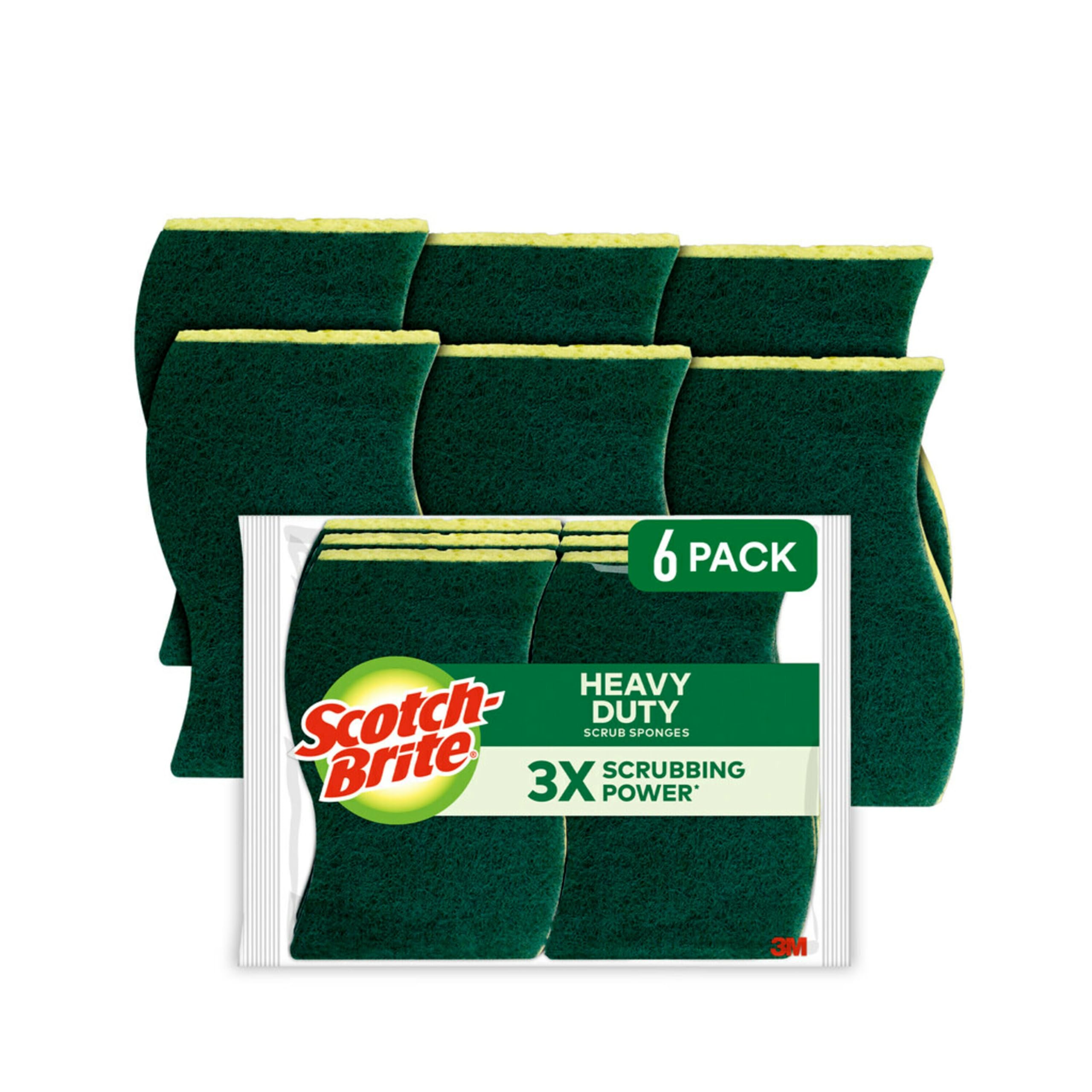 Amazon.com: Scotch-Brite Heavy Duty Scrub Sponges, Sponges for Cleaning ...
