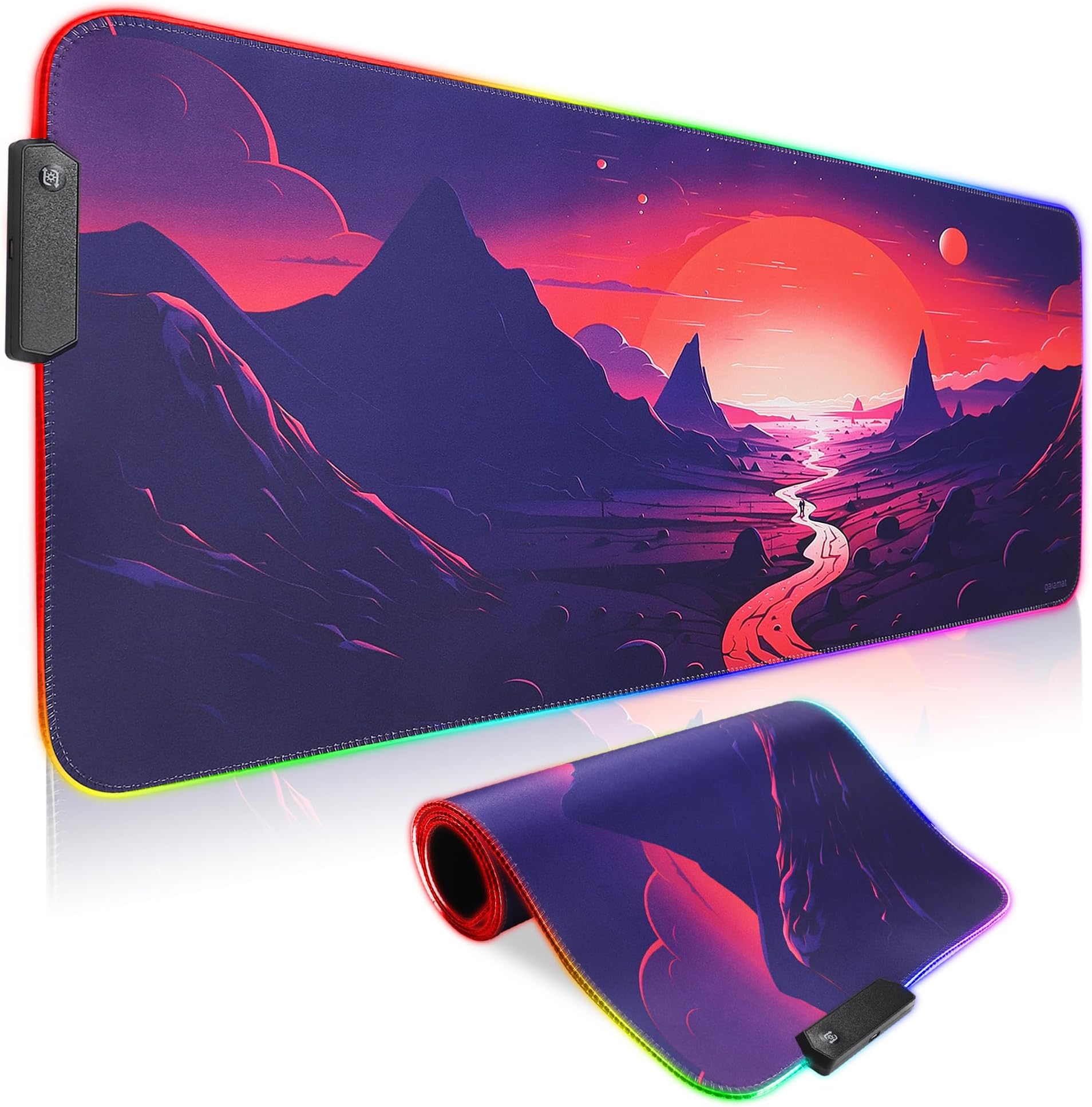 Amazon.com: gaiamat Anime RGB Gaming Mouse Pad,Large LED Mousepad with ...