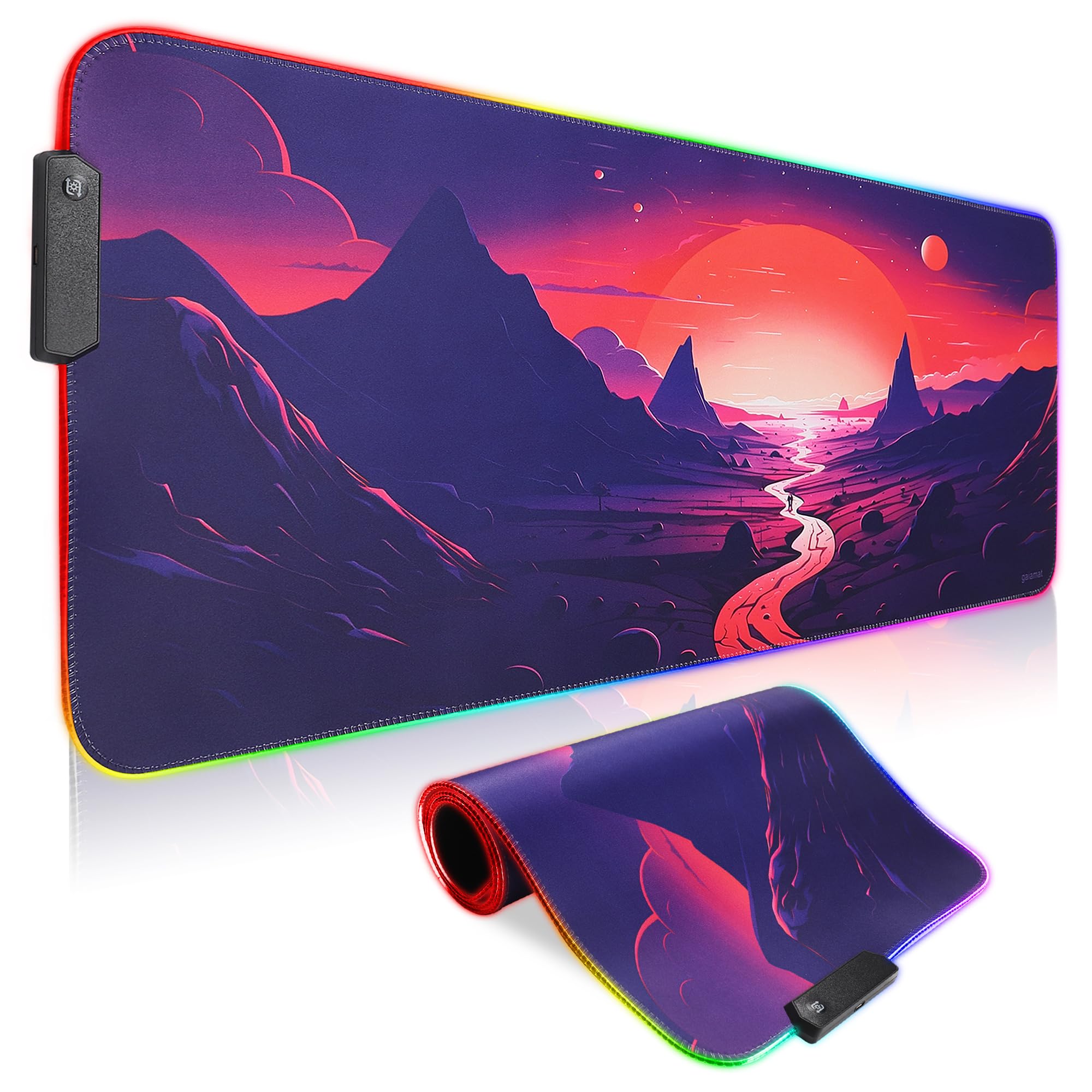 Amazon.com: gaiamat Anime RGB Gaming Mouse Pad,Large LED Mousepad with ...