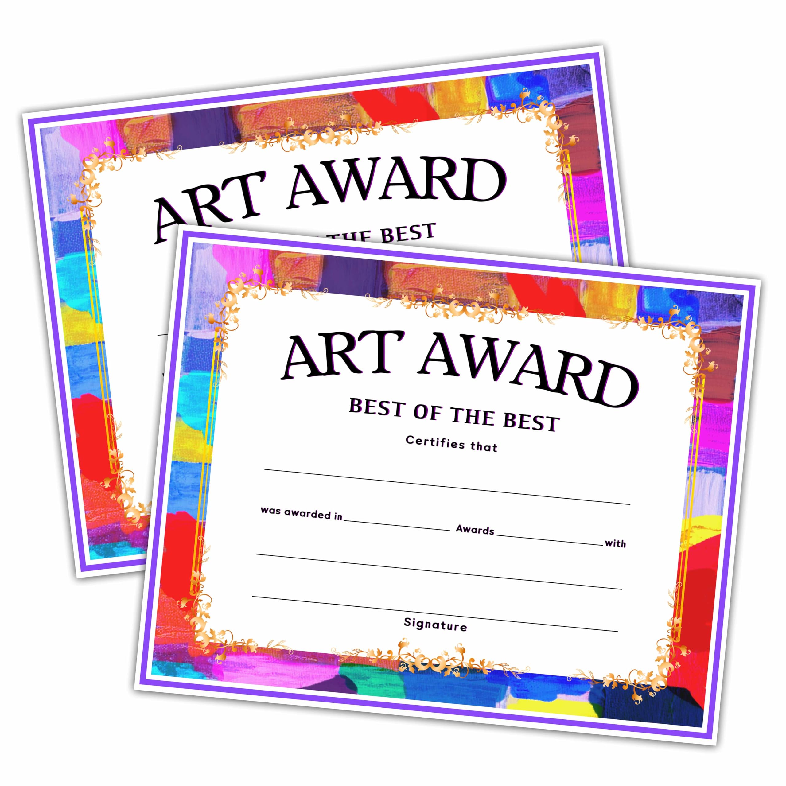 Printable Art Award Certificates Reflections Art Program Award