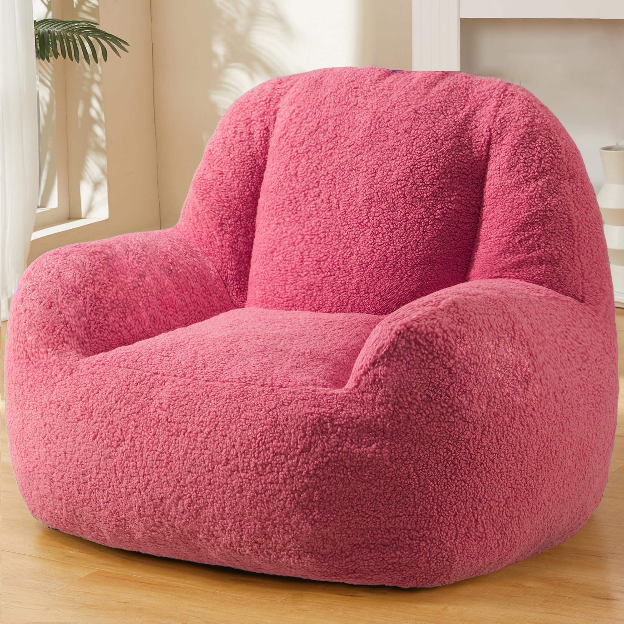 Amazon.com: LPMOERA 3FT Bean Bag Chairs for Kids/Teens with Memory Foam ...