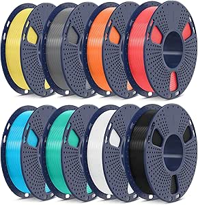 SUNLU 3D Printer Filament Pack 1.75mm, PLA+ Filament 2kg, Neatly Wound ...
