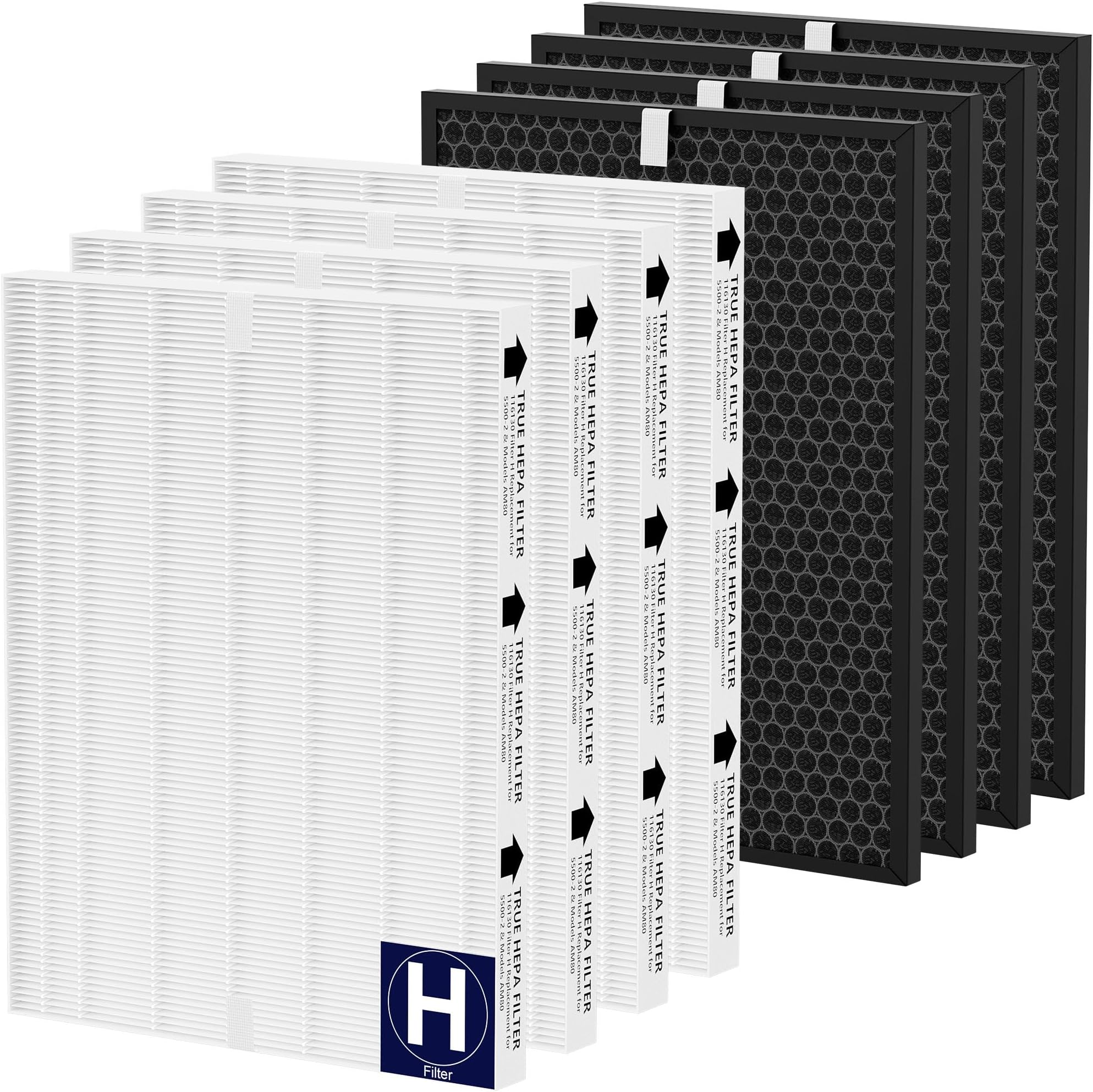 116130 Filter H Replacement Compatible With Winix 5500-2 ＆ AM80 Air ...