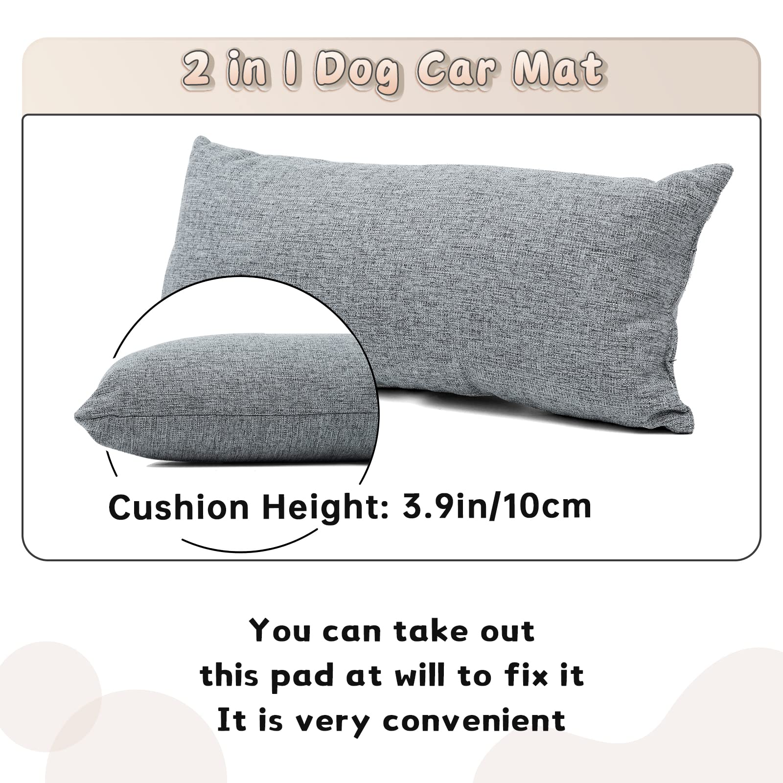 Yokee Dog Car Seat, Fully Detachable and Washable Dog Booster Seat for ...