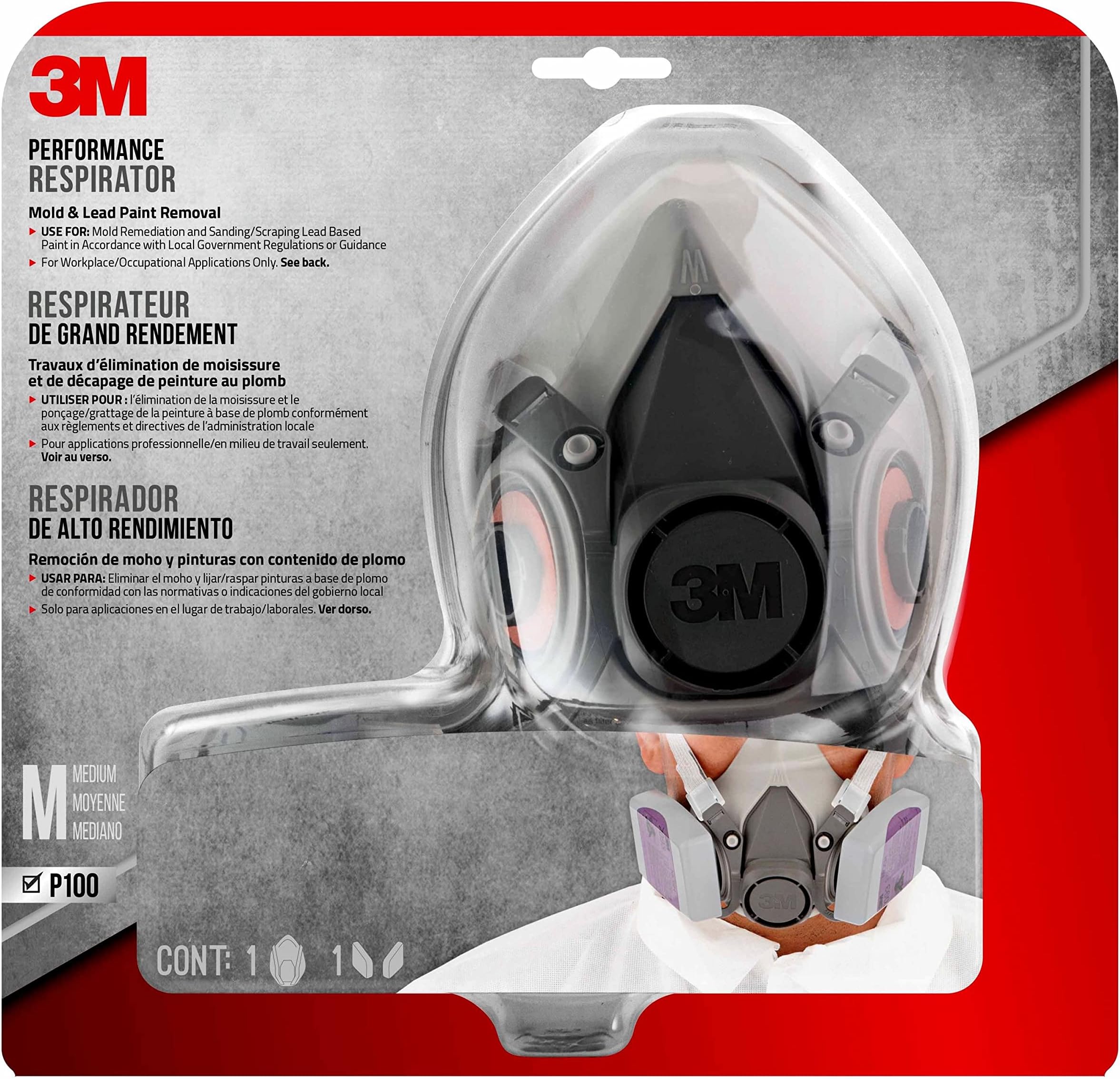Truper Expert KIT-RES-PP, Respirador profesional con cartuchos ...