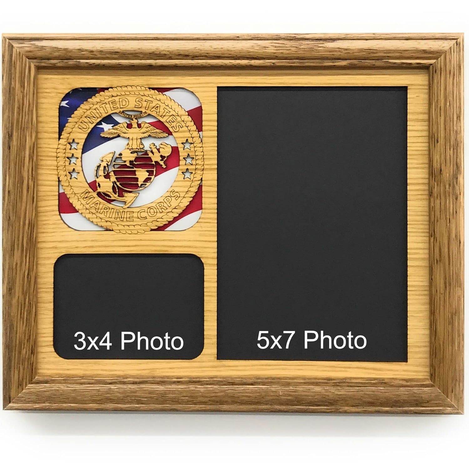 Amazon.com: US Marine Corps Picture Frame (8x10 Layout A, Honey) : Home ...