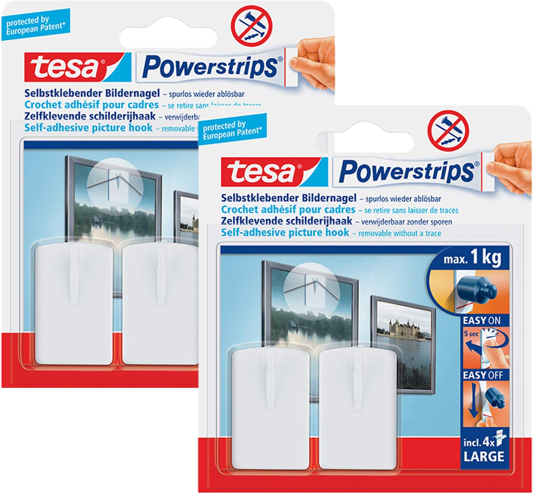 tesa® Powerstrips® Self-Adhesive Picture Hook : Amazon.de: DIY & Tools