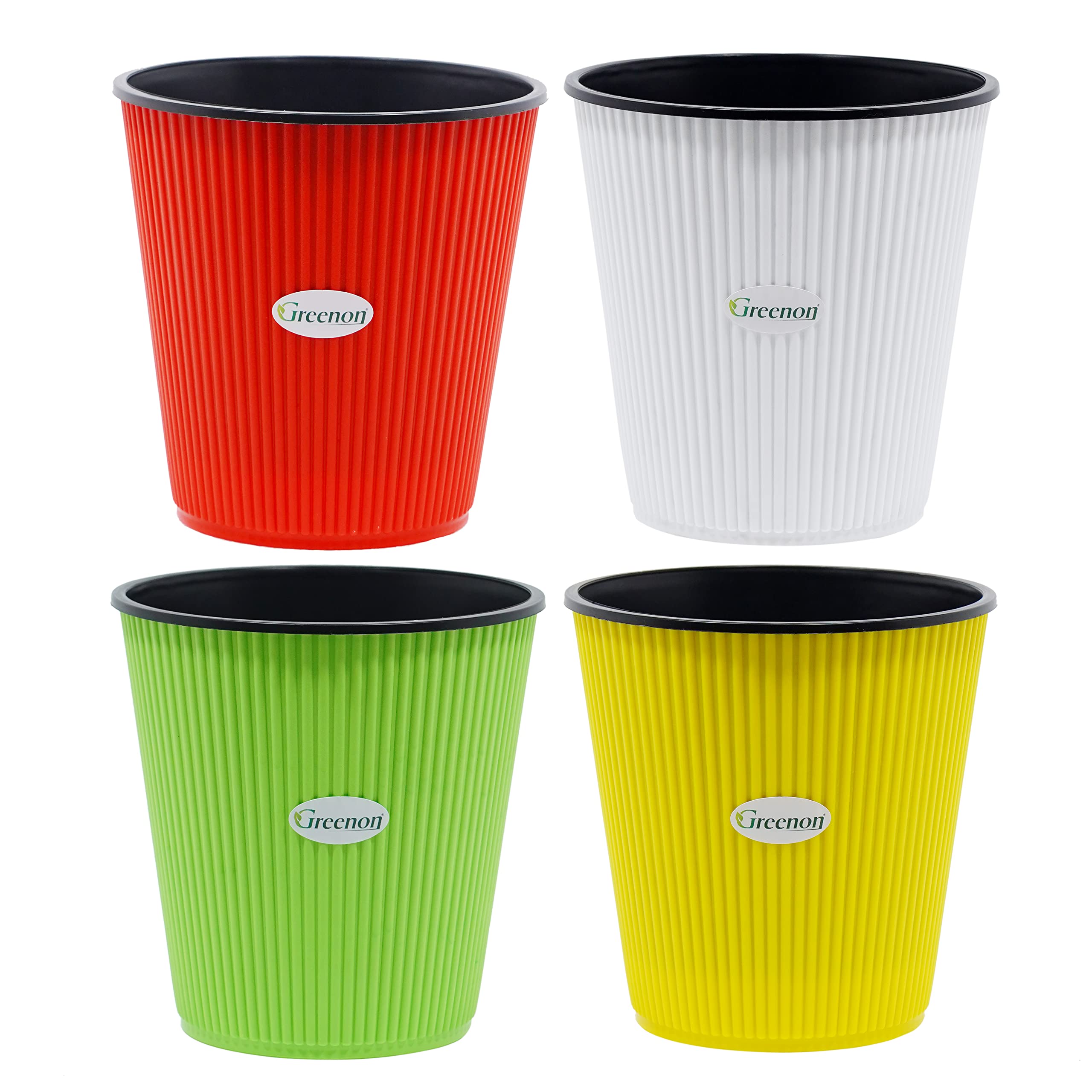 GREENON® Plant Pot 7 Inch Pack of 4 (8 Pots)| Self Watering Small ...