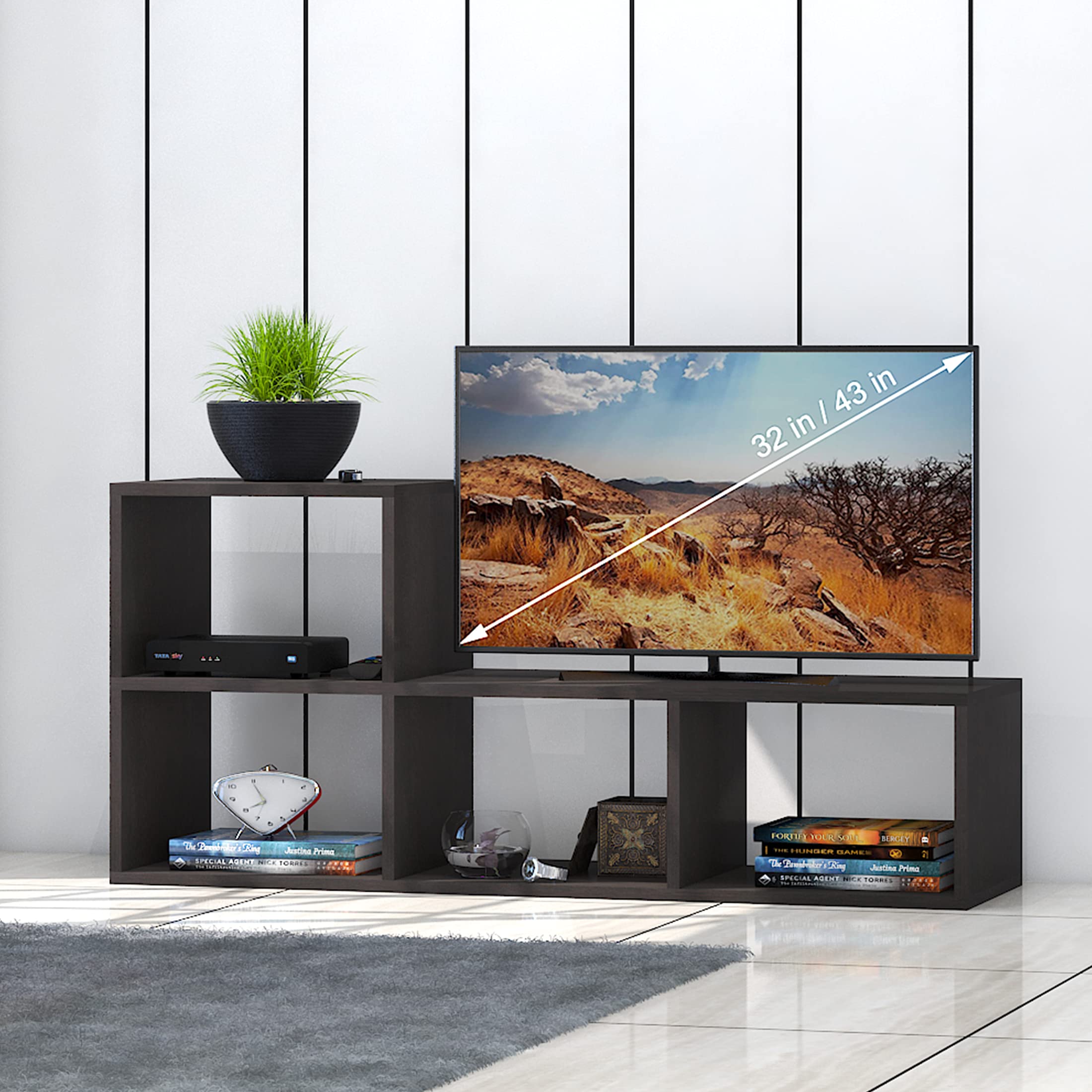 Klaxon Deacon Engineered Wood TV Unit/Display Storage Cabinet Rack with ...