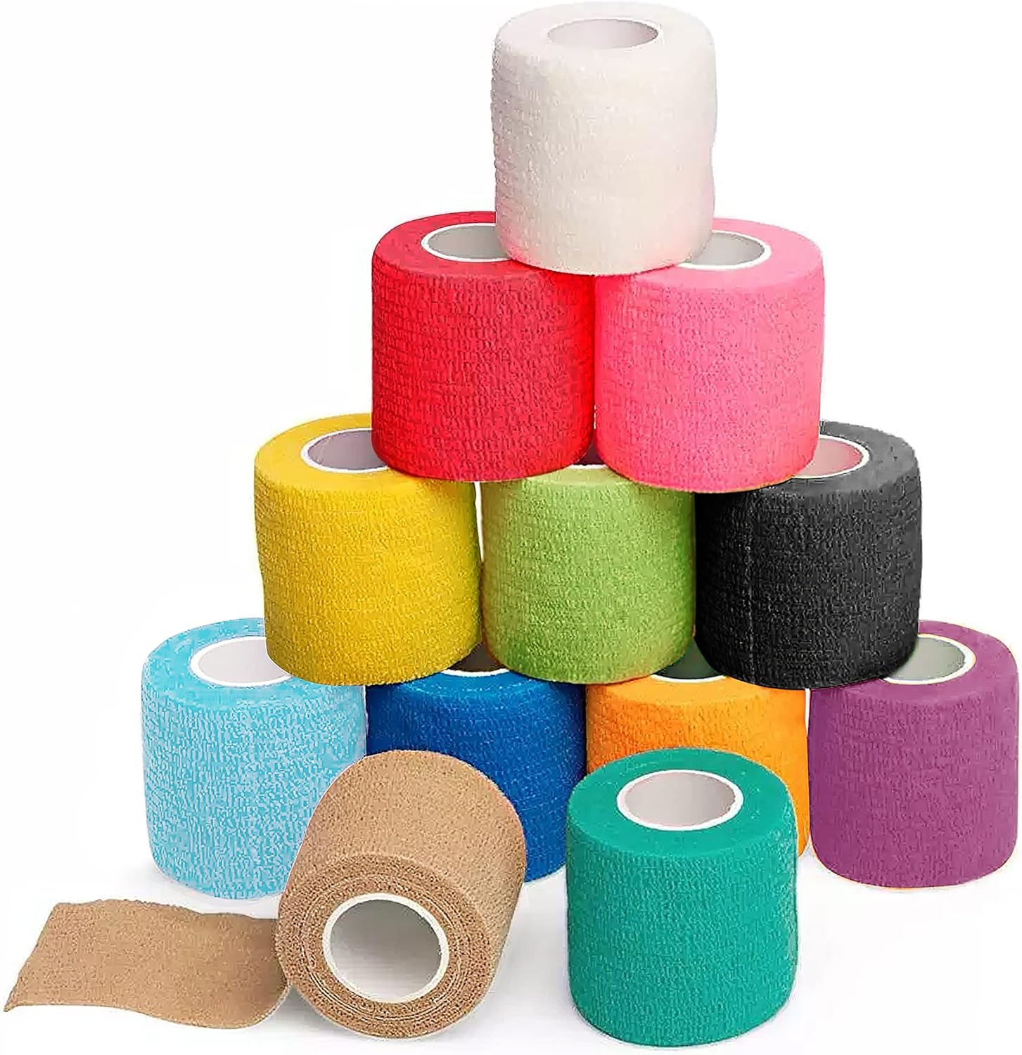 Amazon.com: BANDVET WRAP Self Adhesive Bandage Wrap - Pack of 12 ...