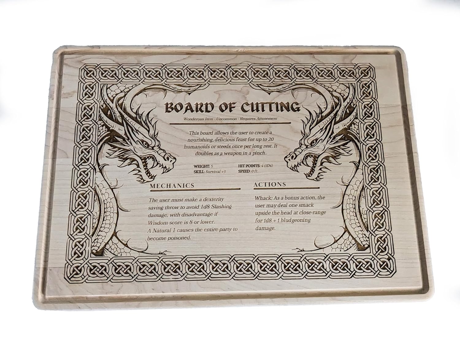 Amazon.com: Dungeons and Dragons Cutting Board DM Gift for DnD Players ...