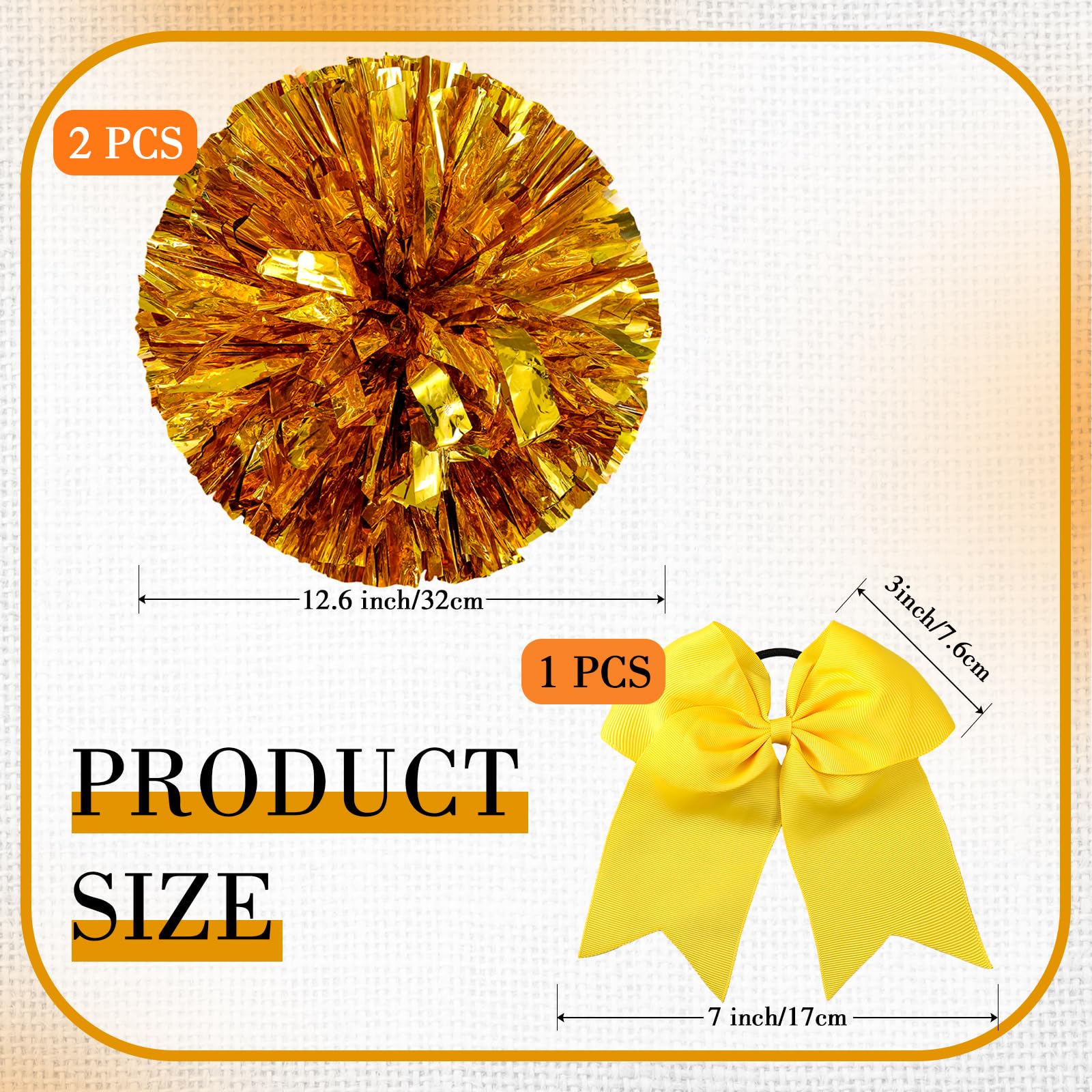 Snapklik.com : Hanaive 3 Pcs Cheerleading Pom Poms And Large ...