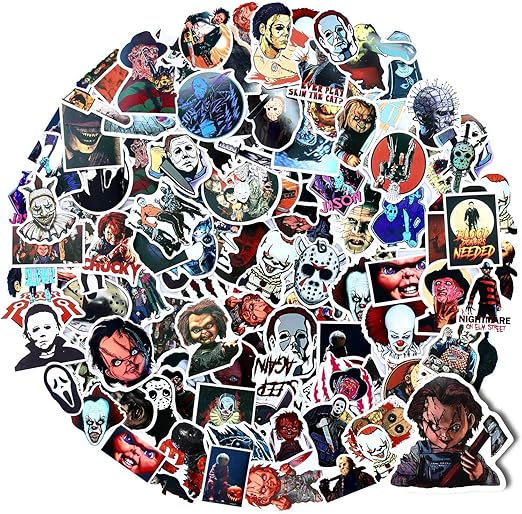 100pcs Horror Stickers Horror Movie Stickers, Halloween Stickers For ...