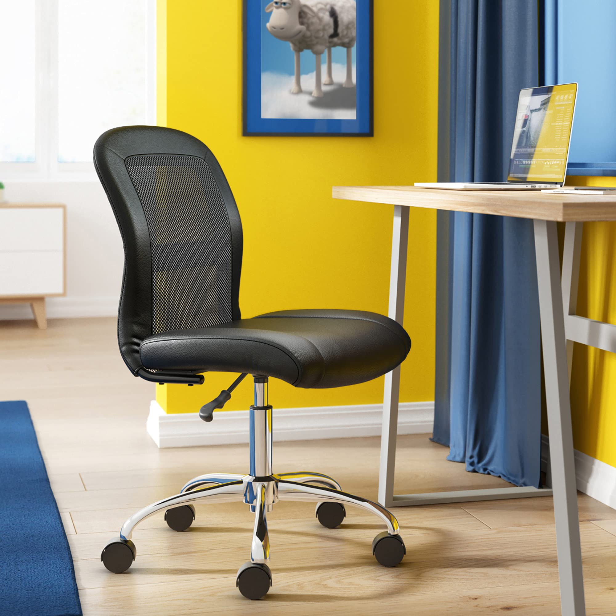 Serta 48740 Essential Mesh Low-Back Computer Desk Task Chair with No ...