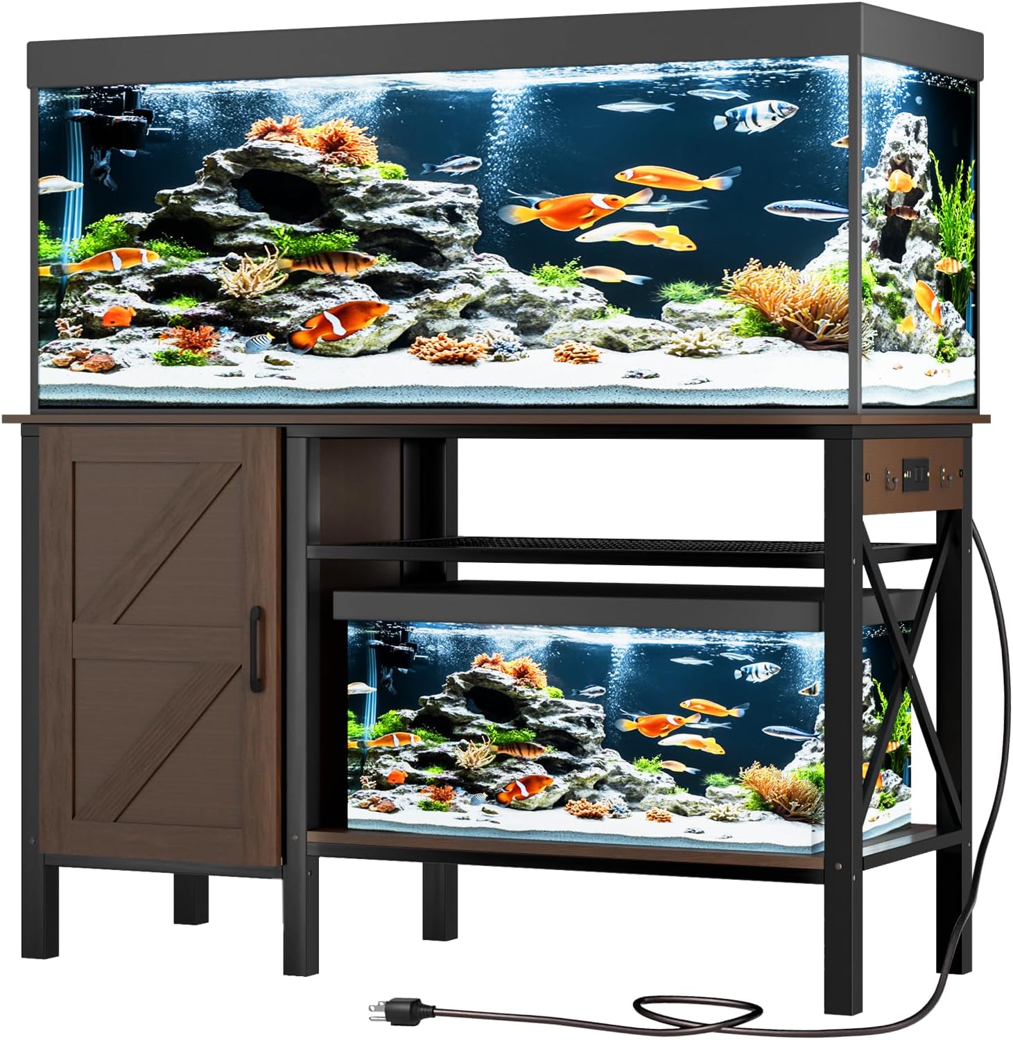 Amazon.com: PAWZOO 55-75 Gallon Fish Tank Stand - Heavy Duty Aquarium ...