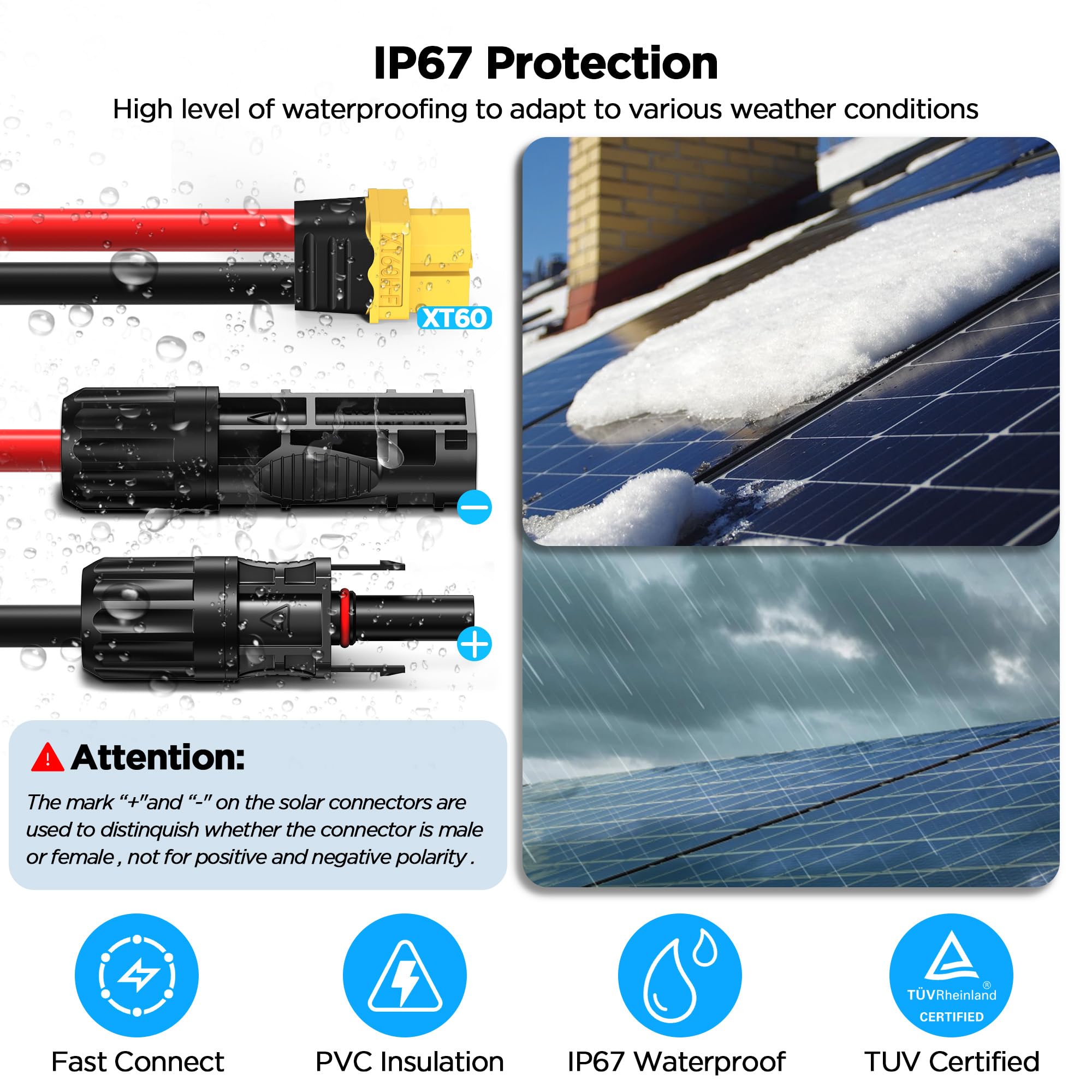 Snapklik.com : Mc4 To Xt60, 10FT Xt60 Connector Solar Charge Cable ...