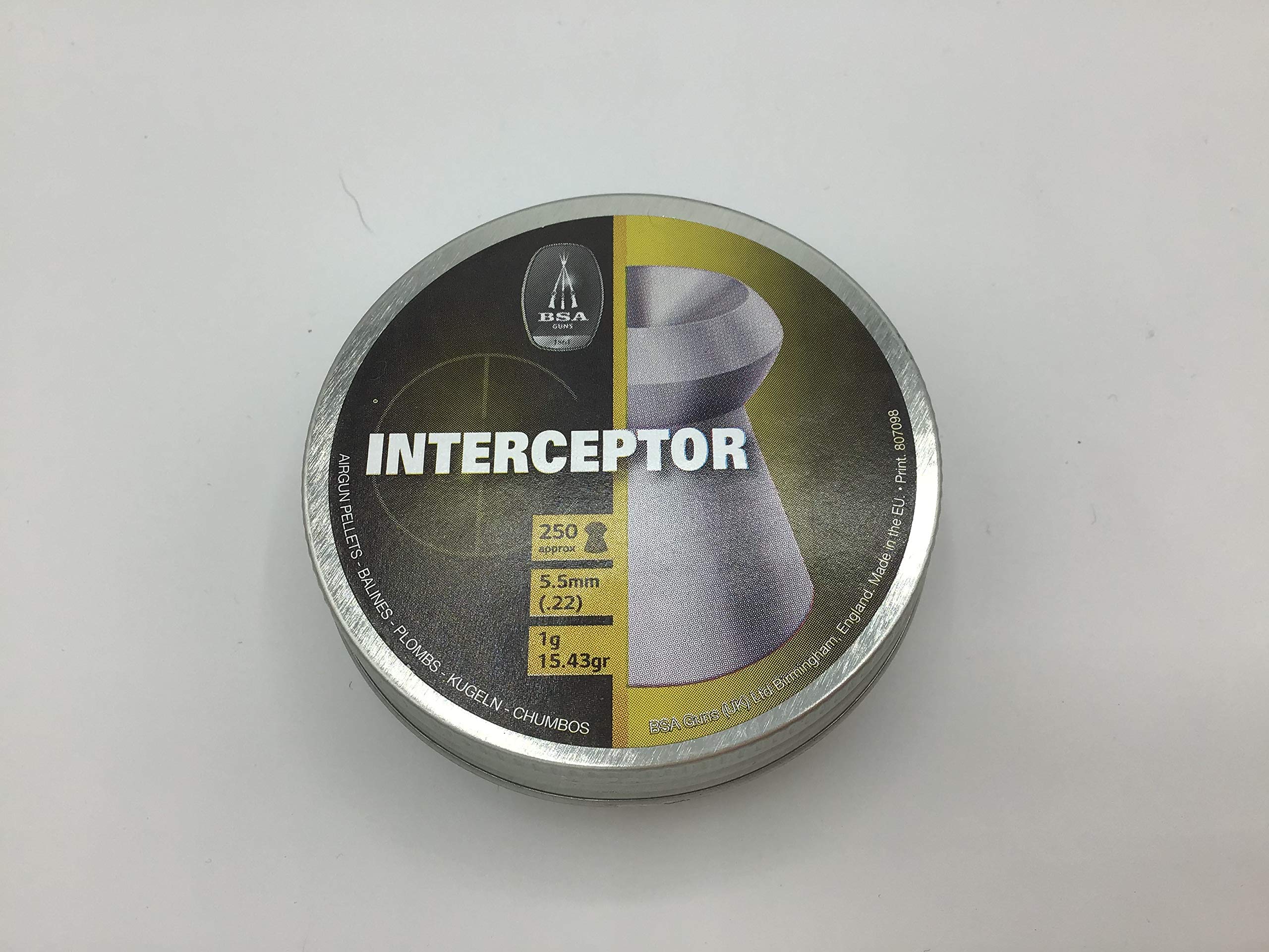 iHunter BSA Interceptor .22/5.5mm Airgun Pellets (250ct) : Amazon.co.uk ...